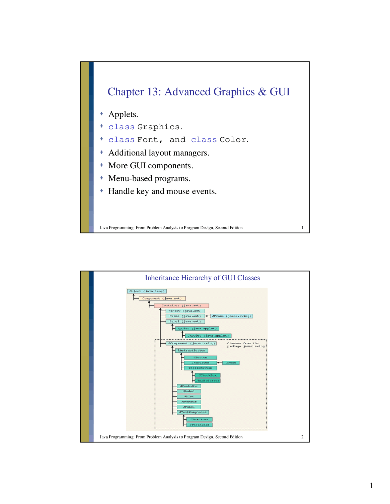 Advanced Graphics And Graphical User Interface Cs 110 Docsity