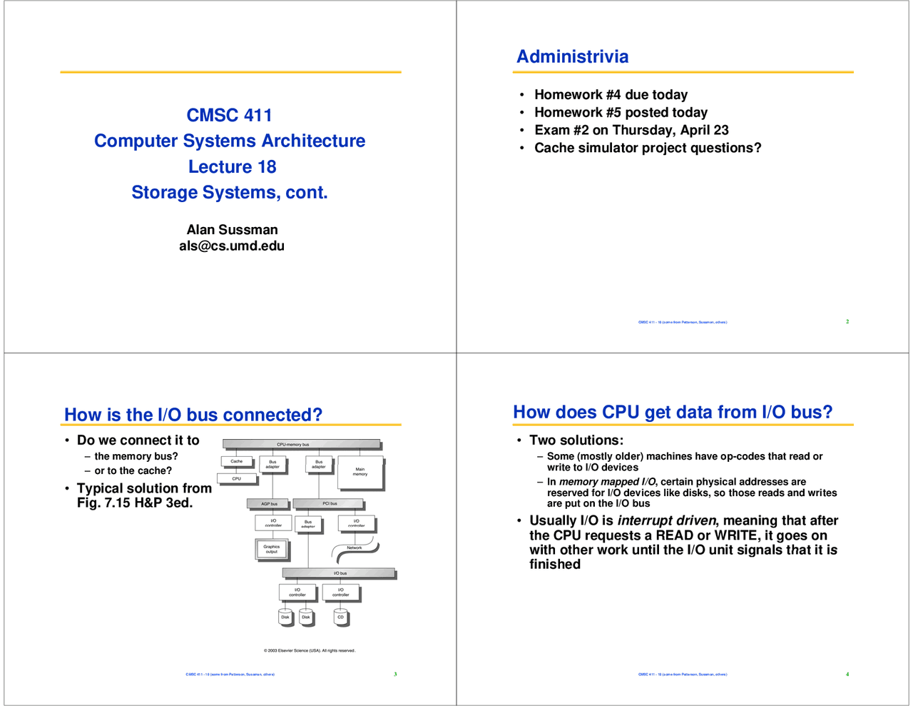 Reliability And Availability In The Storage System Homework 4 Cmsc