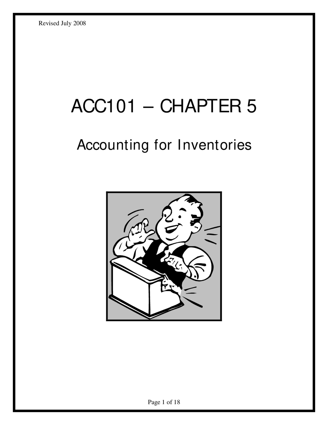 Accounting For Inventories Lecture Notes Acc 101 Docsity