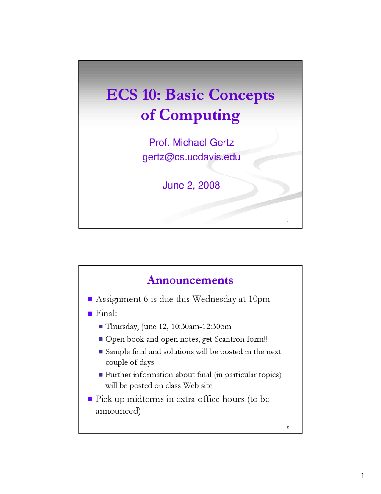 Matrix Boolean Concepts Of Computing Lecture Slides Ecs 010