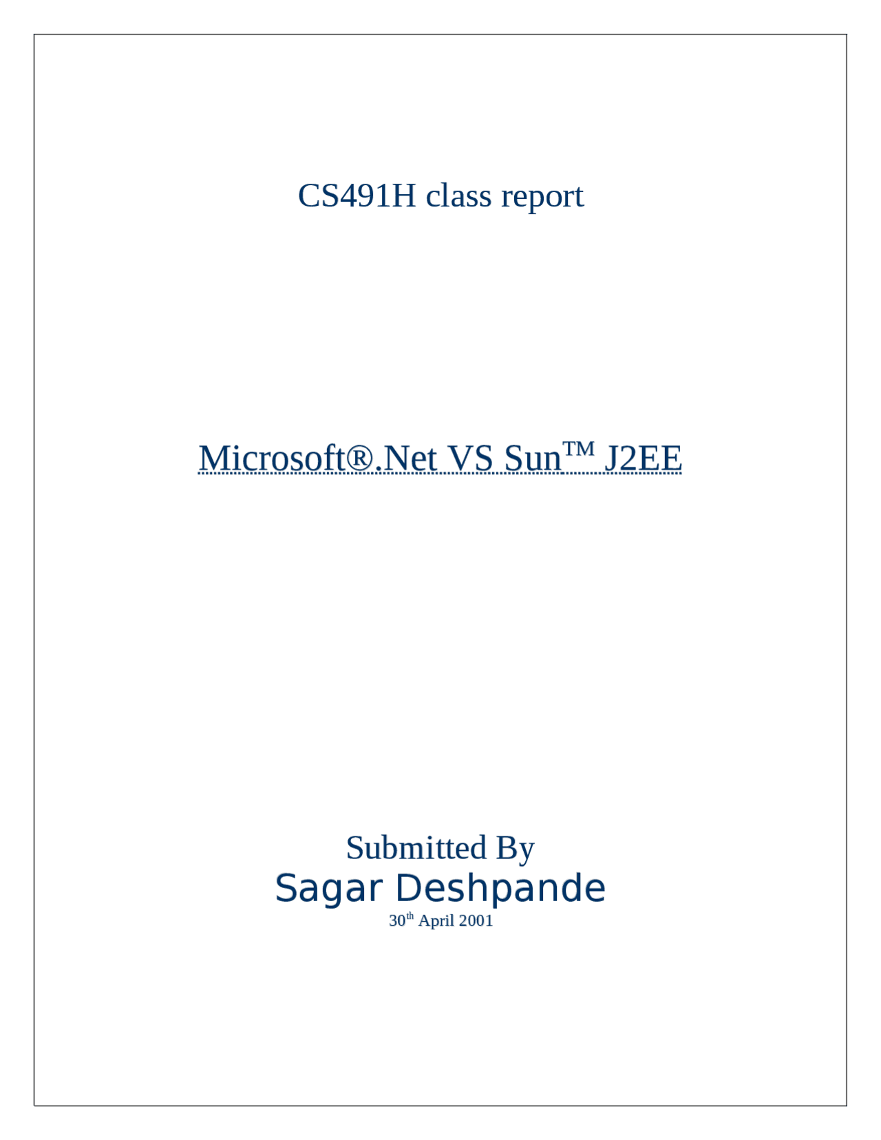 Microsoft .Net vs J2EE: A Comparison of Enterprise Application ...