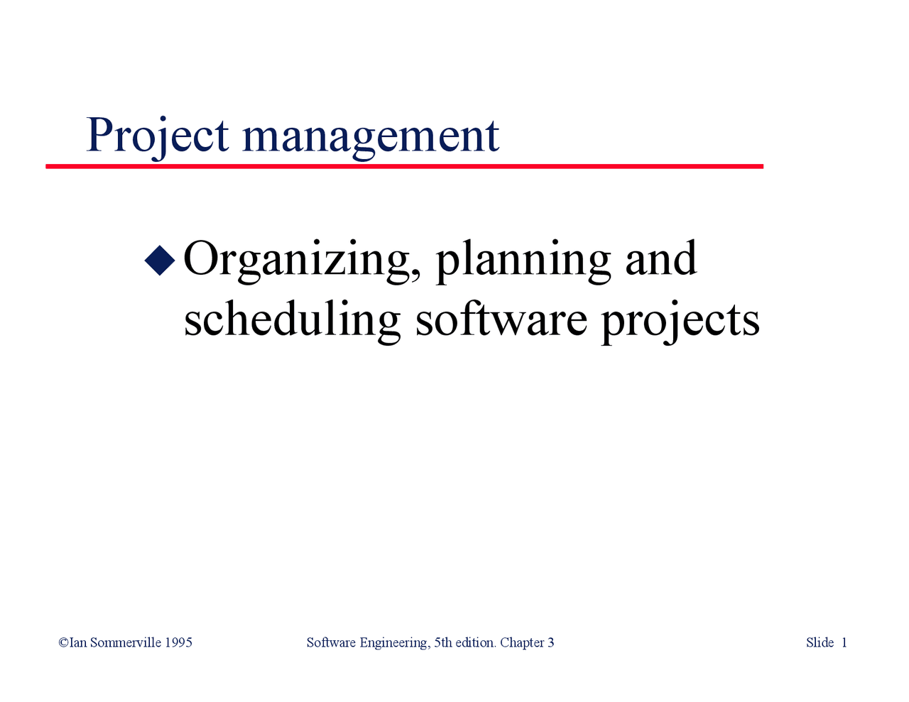 Organizing Planning And Scheduling Software Software Engineering