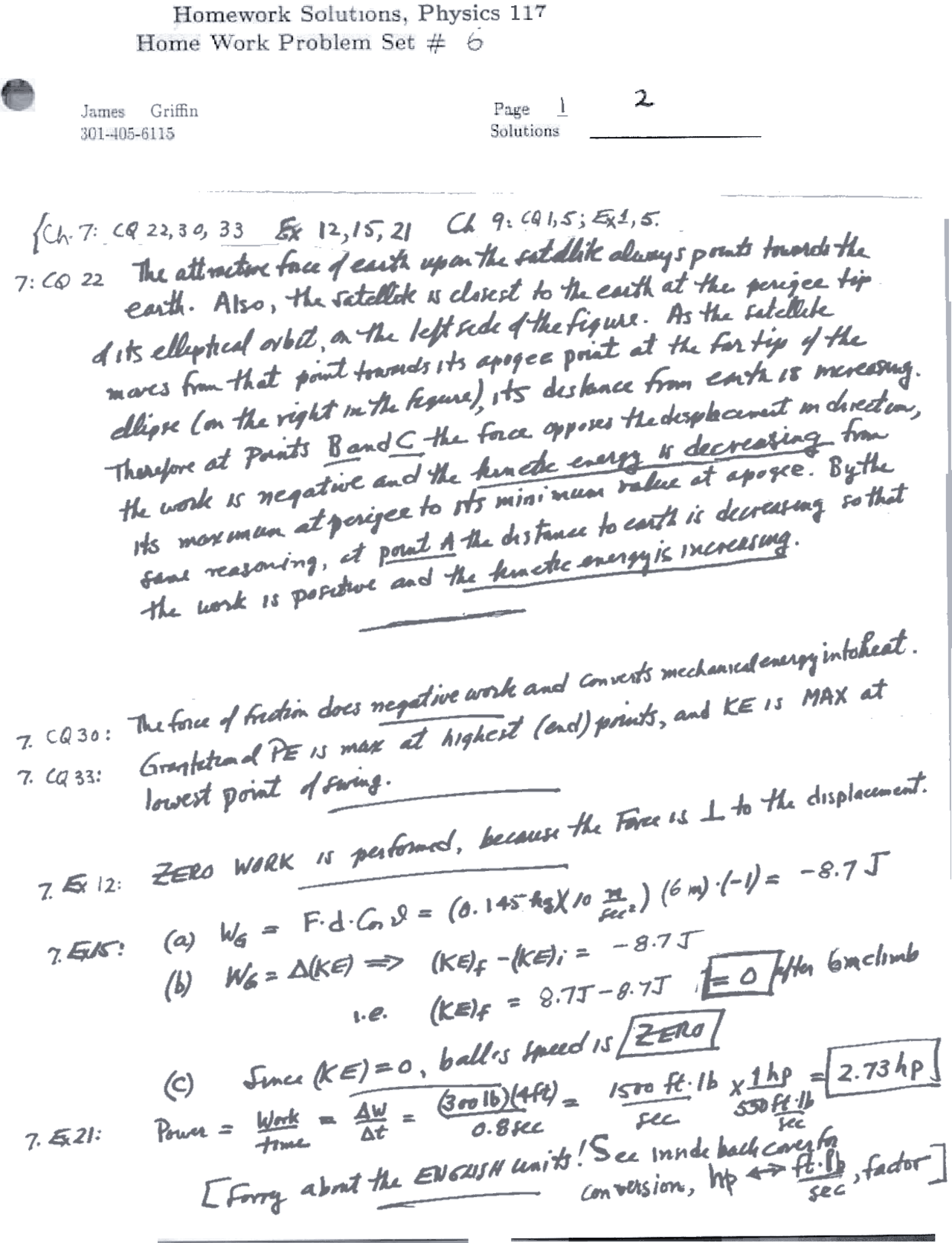 Solved Problems On Work And Force Homework Phys 117 Docsity