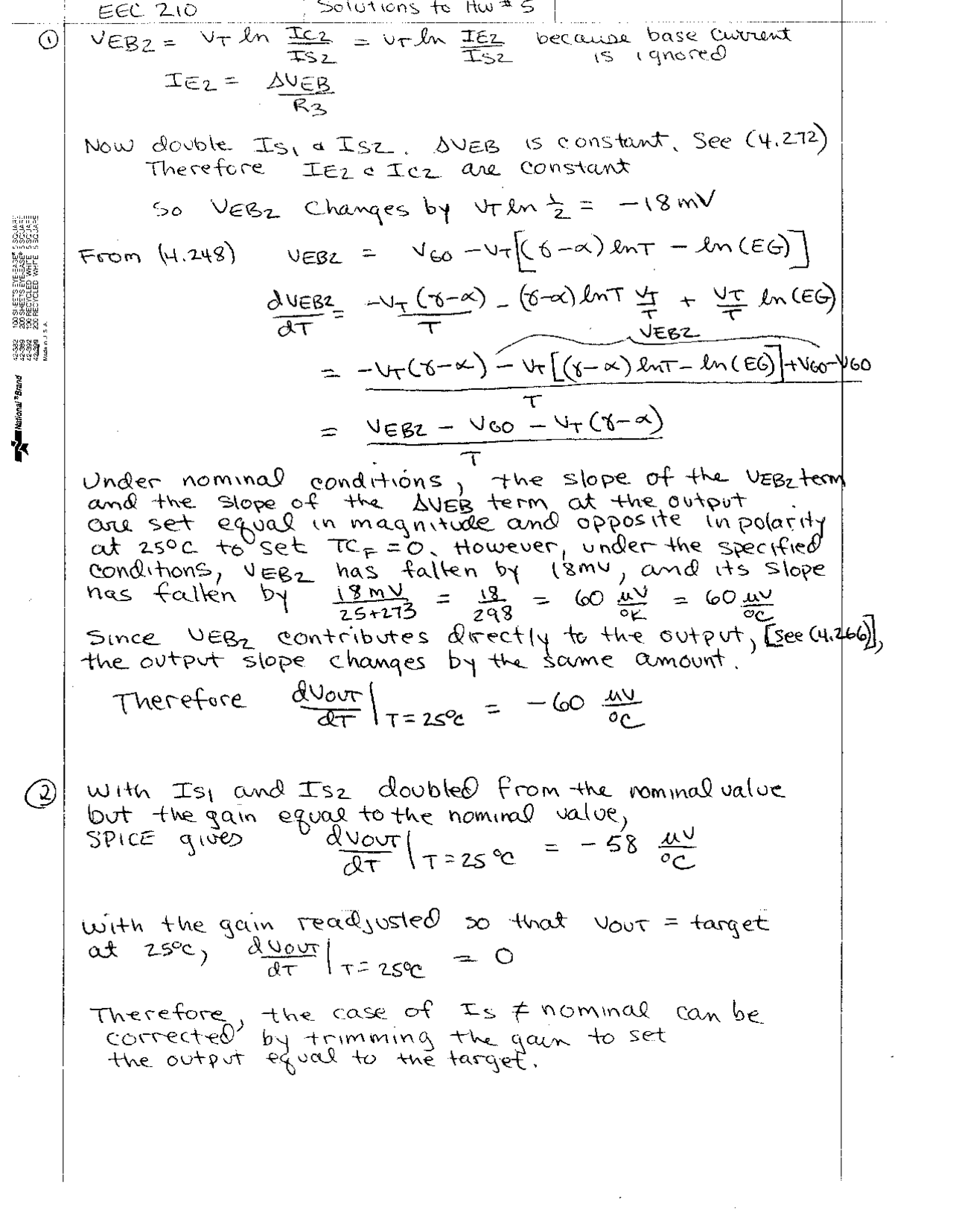 4 Questions With Solutions Assignment 5 Eec 210 Docsity