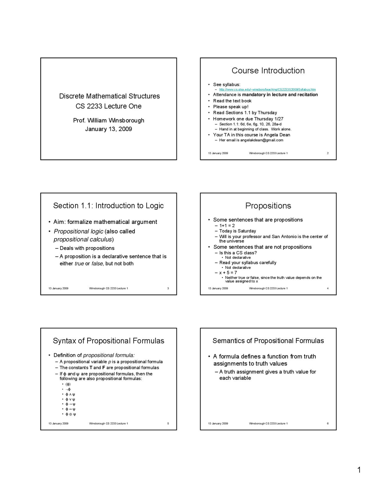 Slides on Introduction to Logic - Discrete Mathematical Structures | CS ... Slides on Introduction to Logic - Discrete Mathematical Structures | CS ...