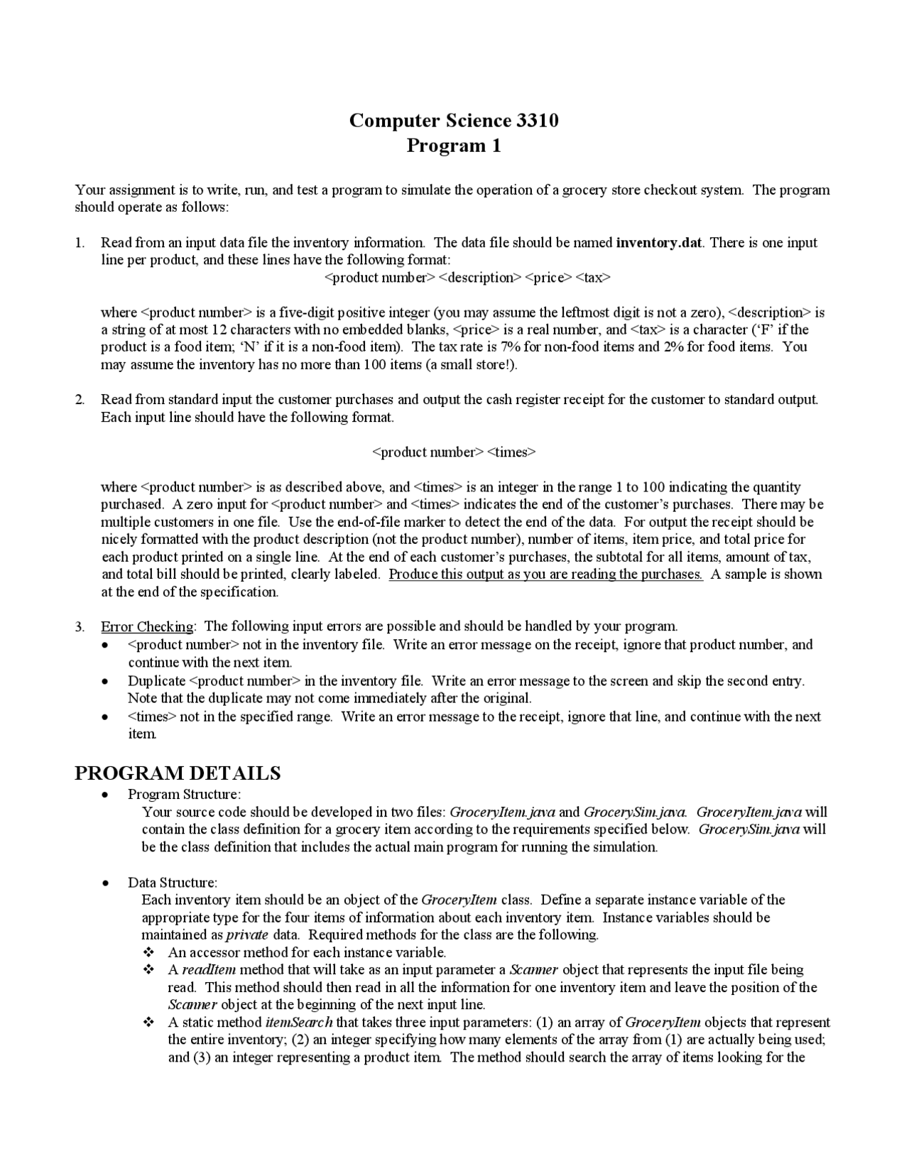 Program 1 For Advanced Data Structures And Data Abstraction Csci 3310