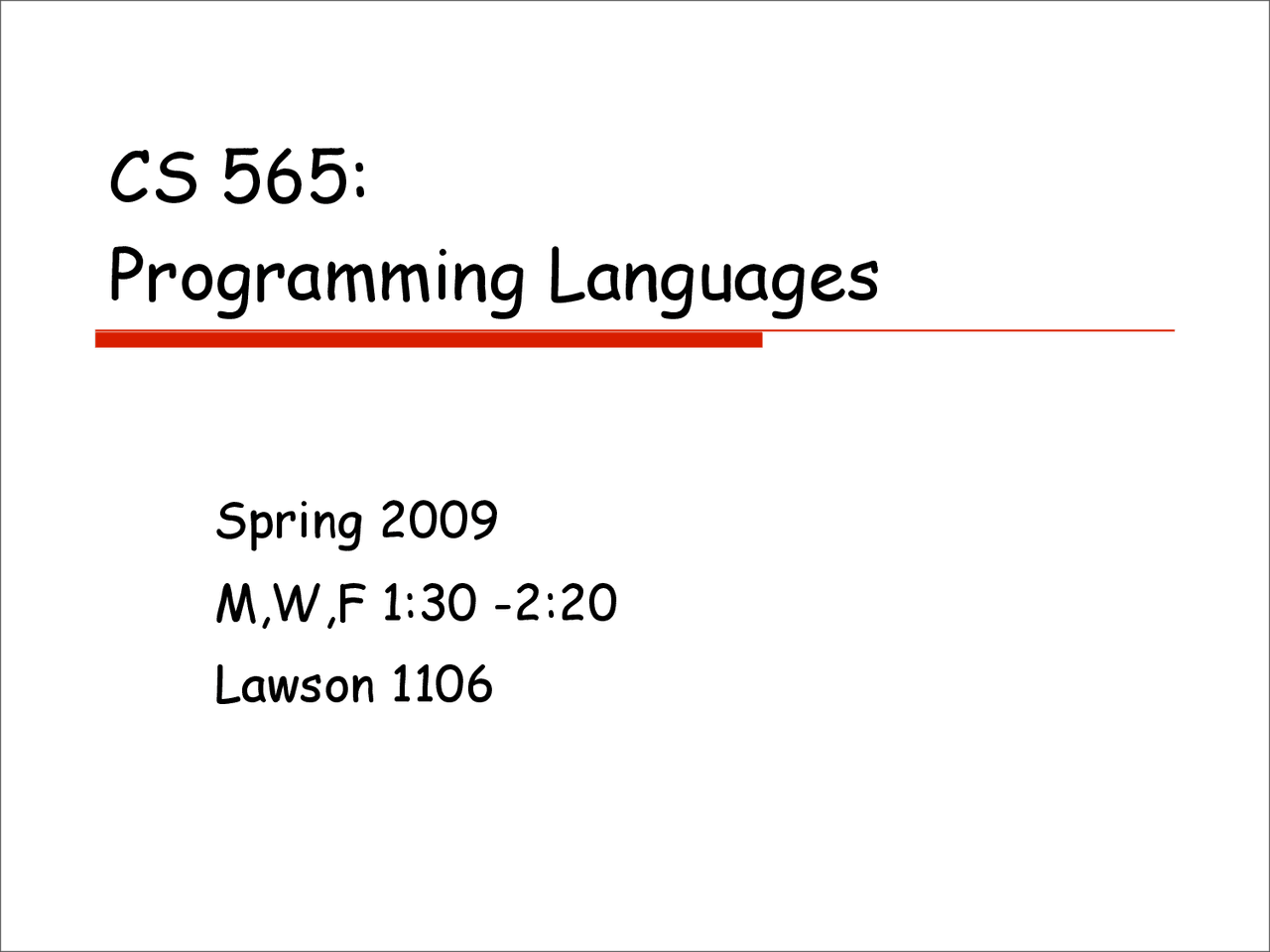 Homework Programming Languages Spring 2009 Cs 56500 Docsity