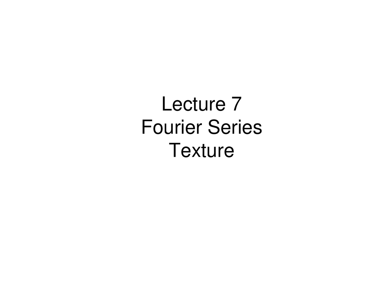 Fourier Series Texture Lecture Slides Cmsc 426 Docsity