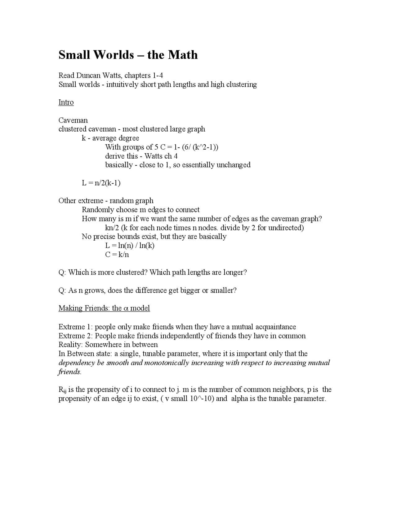 Intuitively Short Path Of Length And High Clustering In Small World