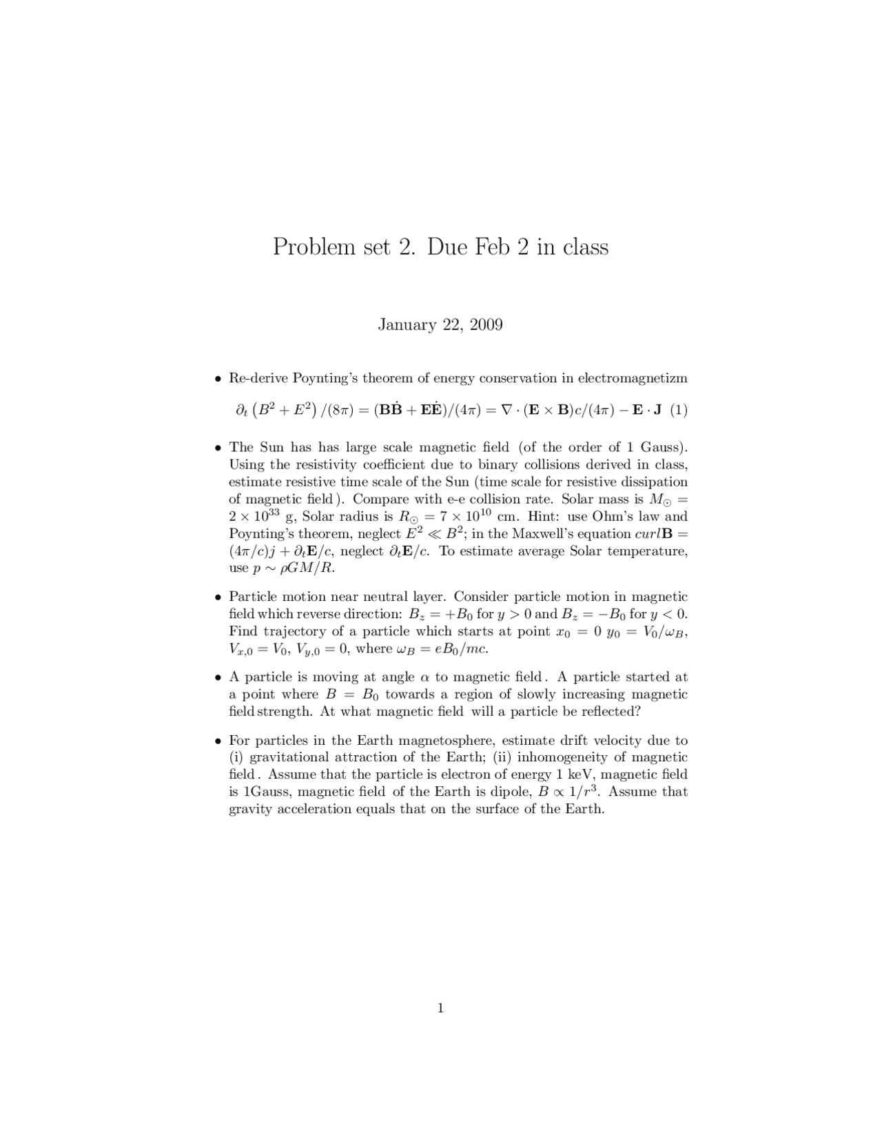 5 Questions On Introduction To Plasma Physics Assignment 2 Phys