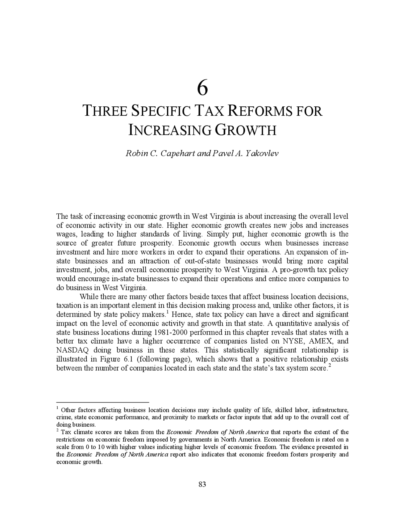 Three Specific Tax Reforms for Increasing Growth | ECON T470 | Exams Economics | Docsity