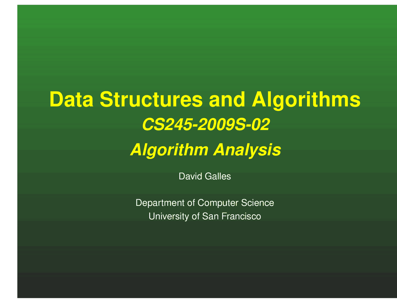 Exam For Algorithms Data Structure And Algorithms Cs 245 Docsity