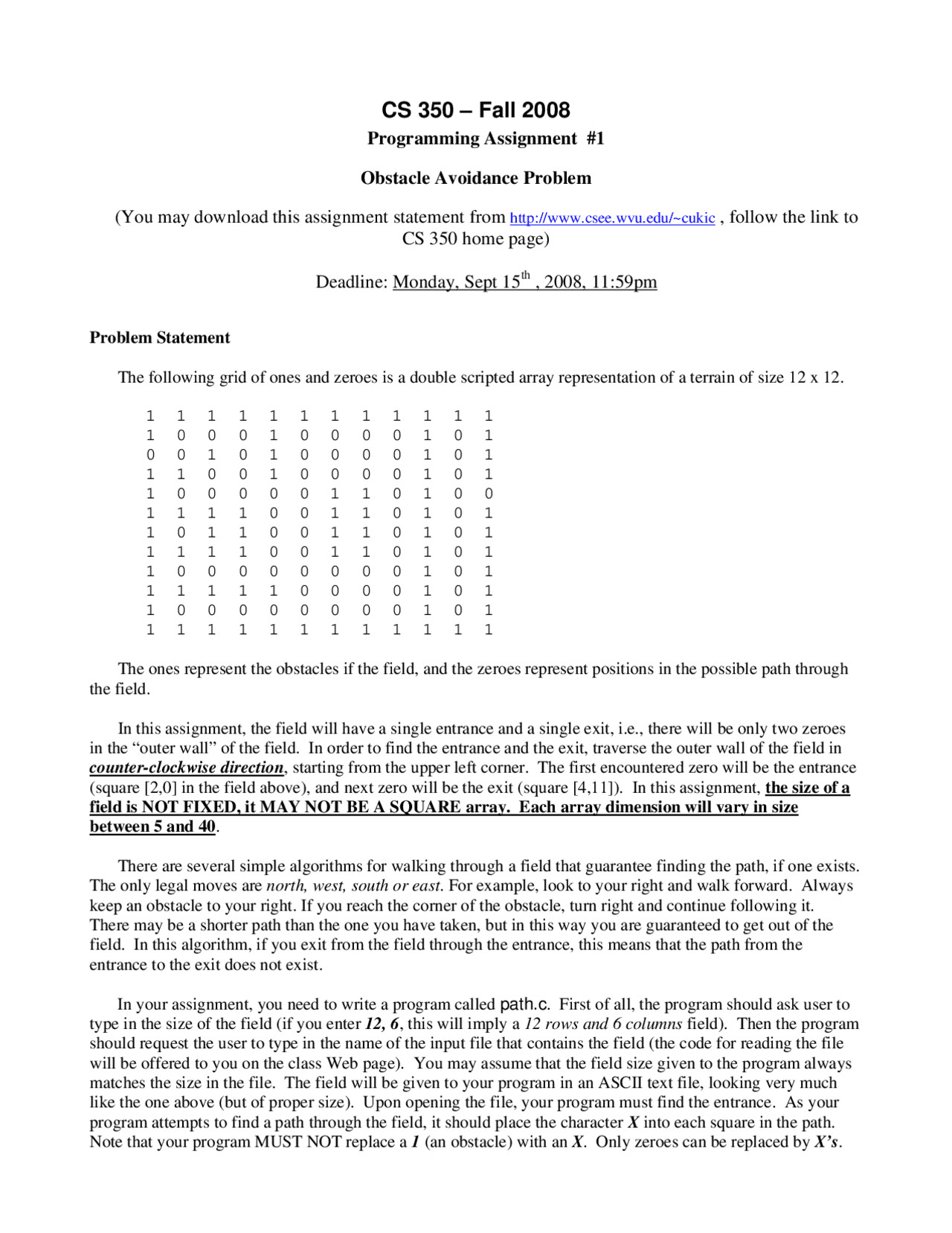 Programming Assignment I Computer System Concepts Cs 350 Docsity