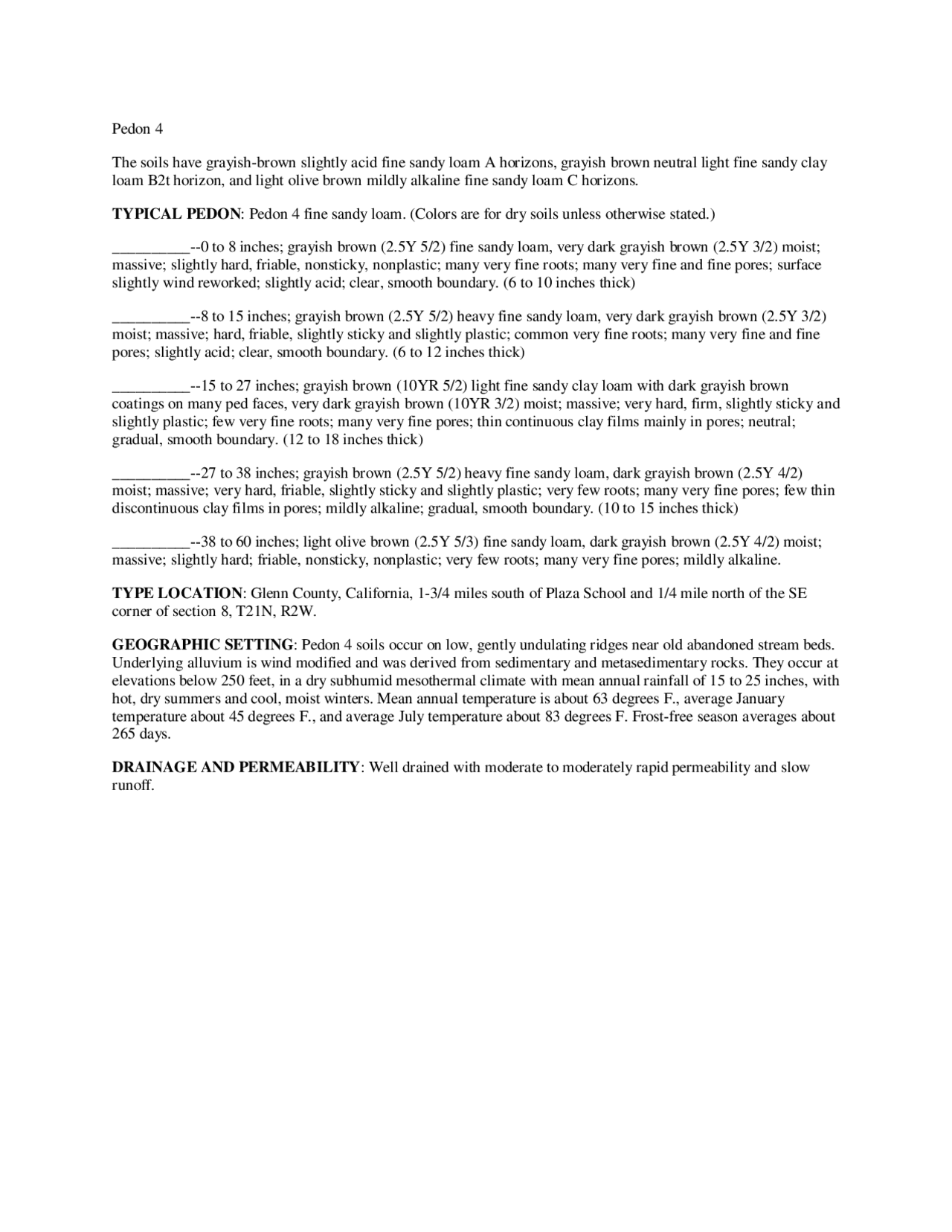 Typical Pedon - Soil Genesis – Pedon 4 | SSC 120 - Docsity