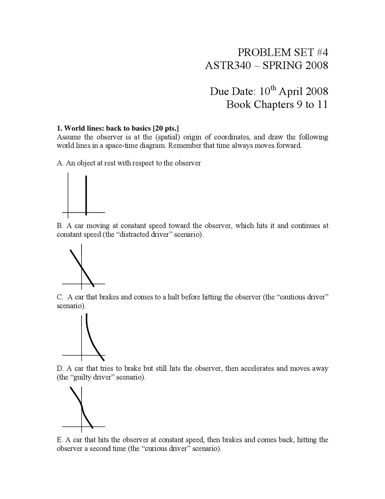 Problem Set 4 Origin Of Universe Astr 340 Docsity