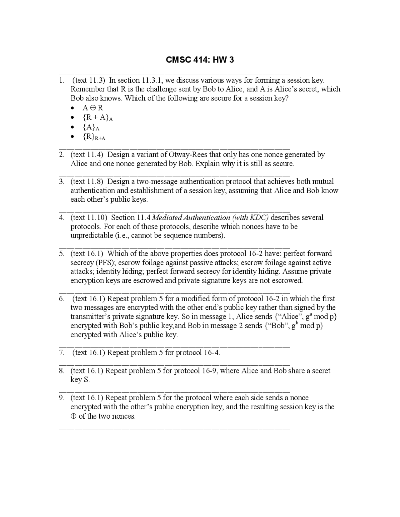 Assignment 3 Computer And Network Security Cmsc 414 Docsity
