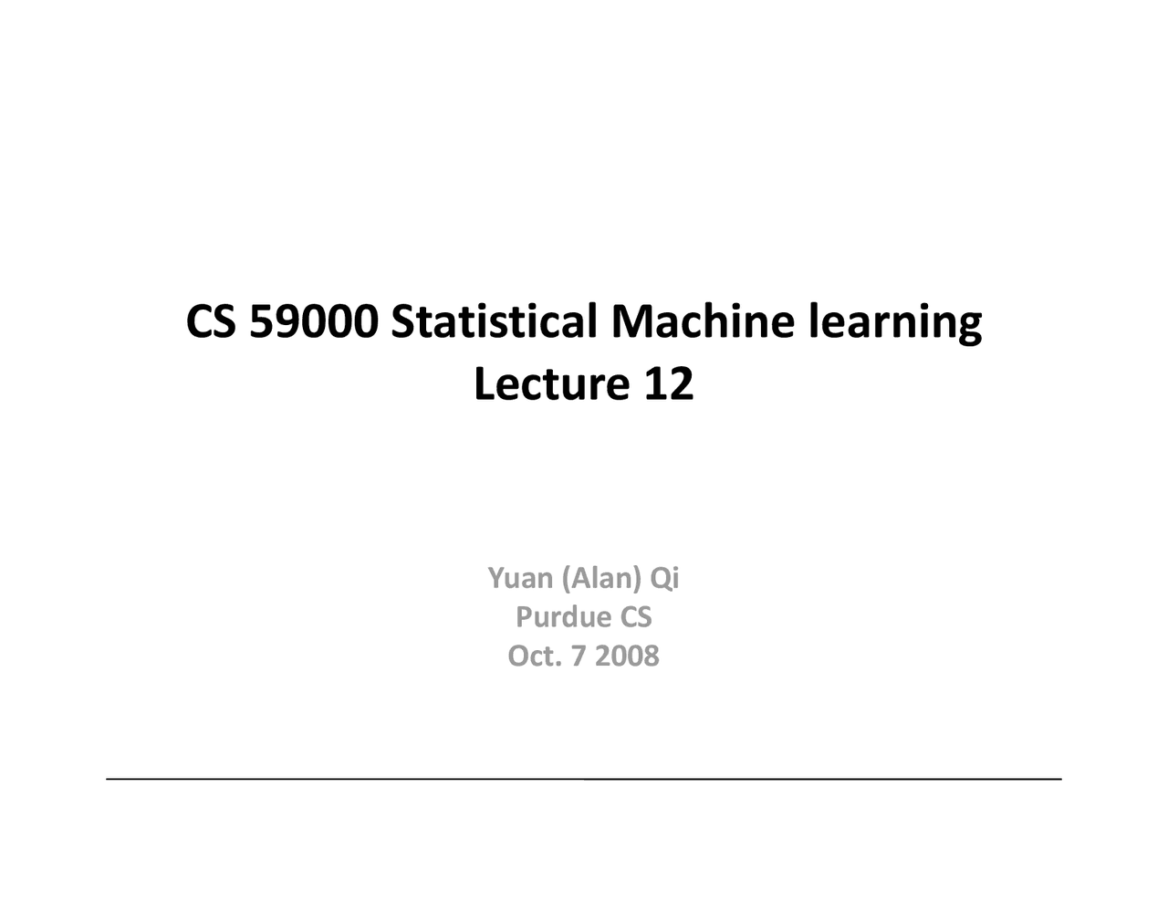 Probit Regression Kernel Methods Lecture Slides CS 59000 Docsity