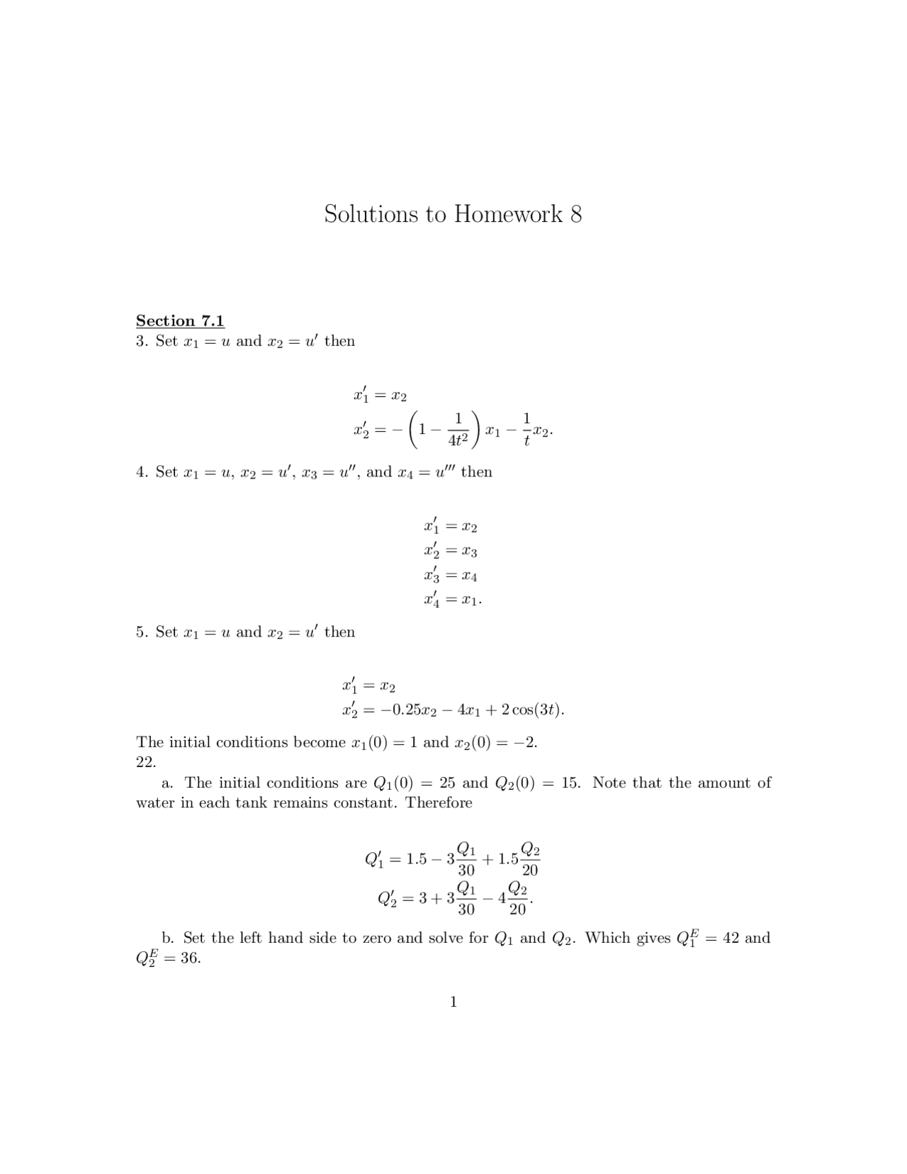 Solution to Homework 8 - Differential Equations | MAT 022B ...