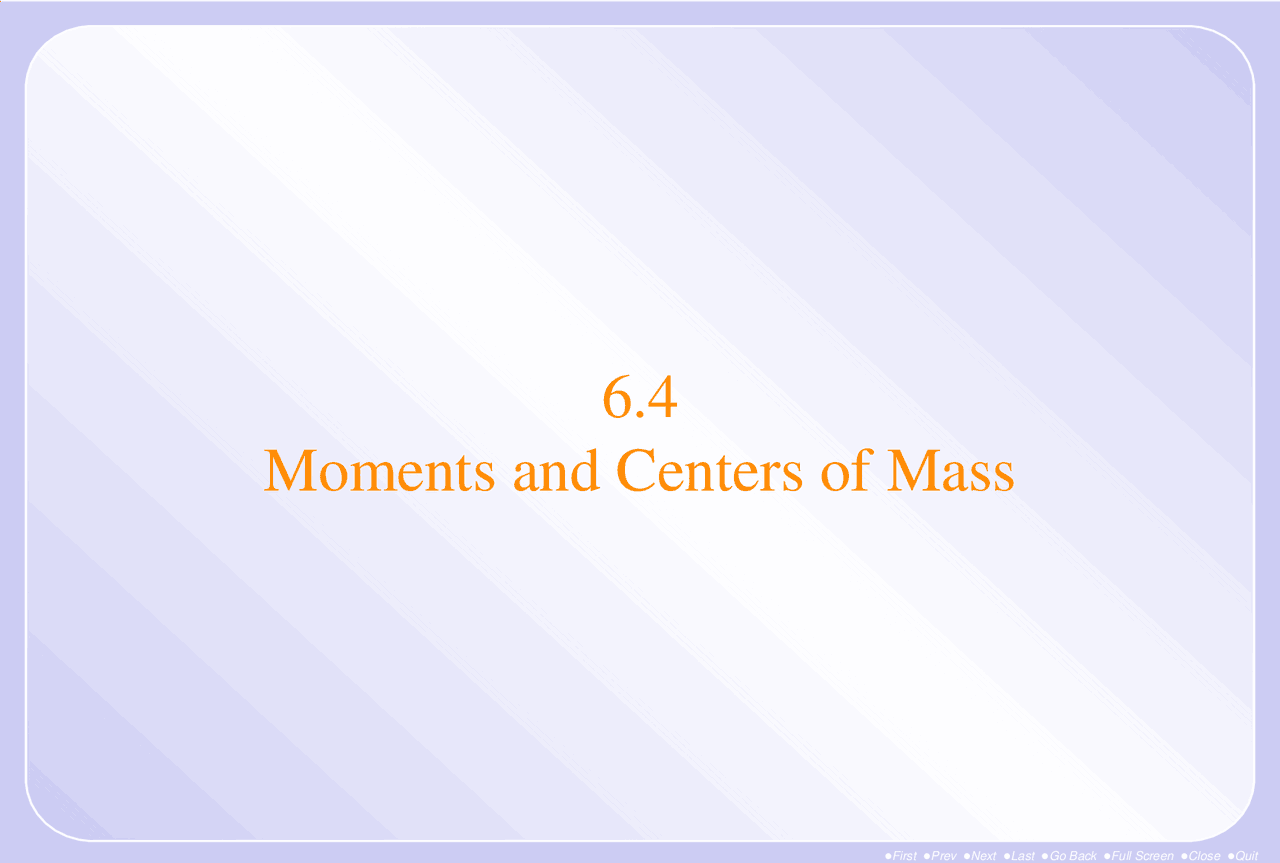 Moments And Centers Of Mass Lecture Slides Mat 021b Docsity