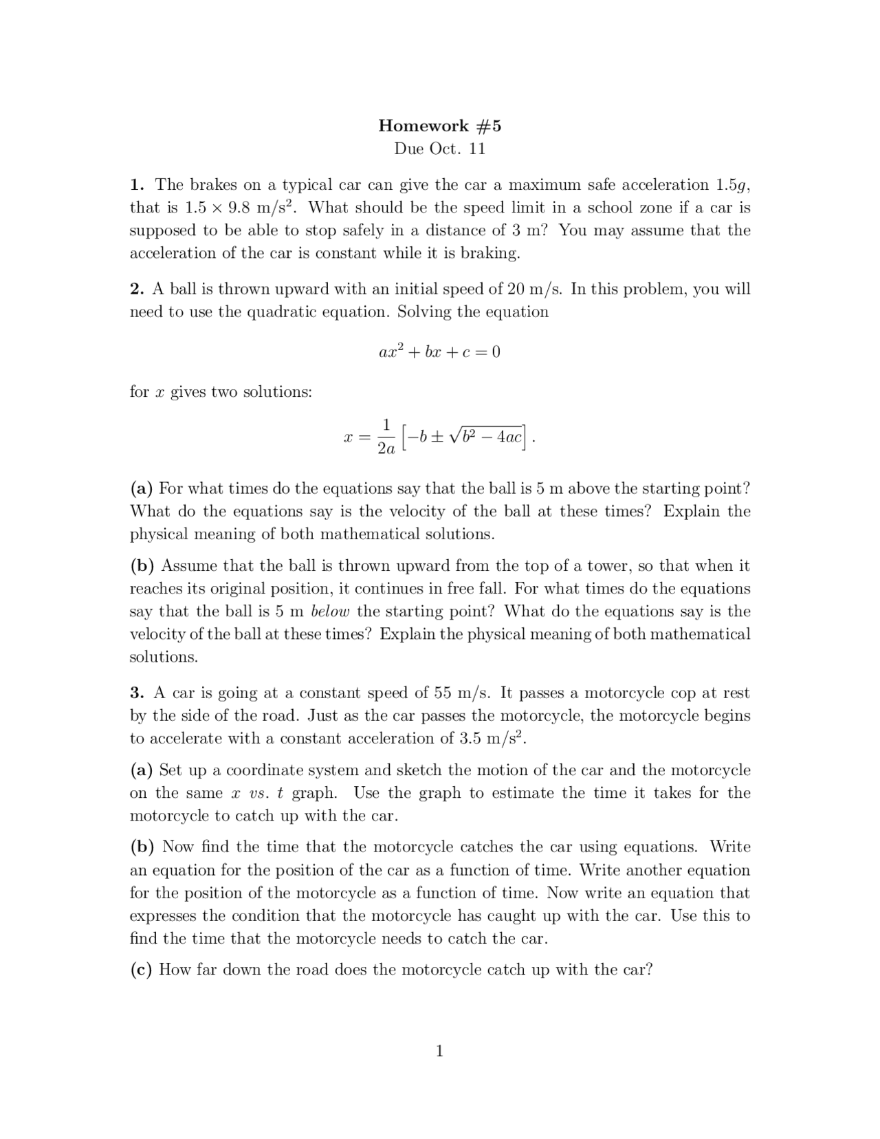 5 Solved Problems On Accelerations Homework 5 Phys 101 Docsity