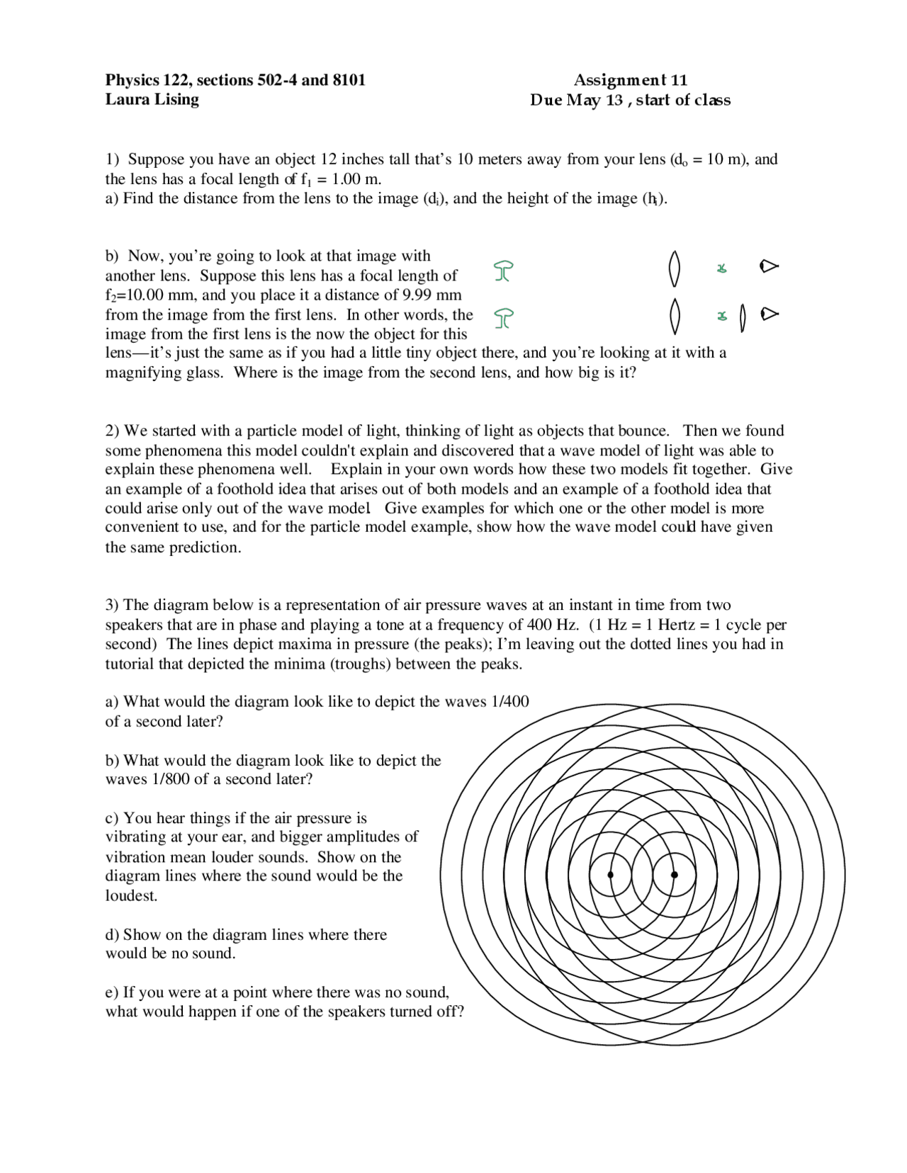 Assignment 11 For Fundamentals Of Physics Ii Phys 122 Docsity
