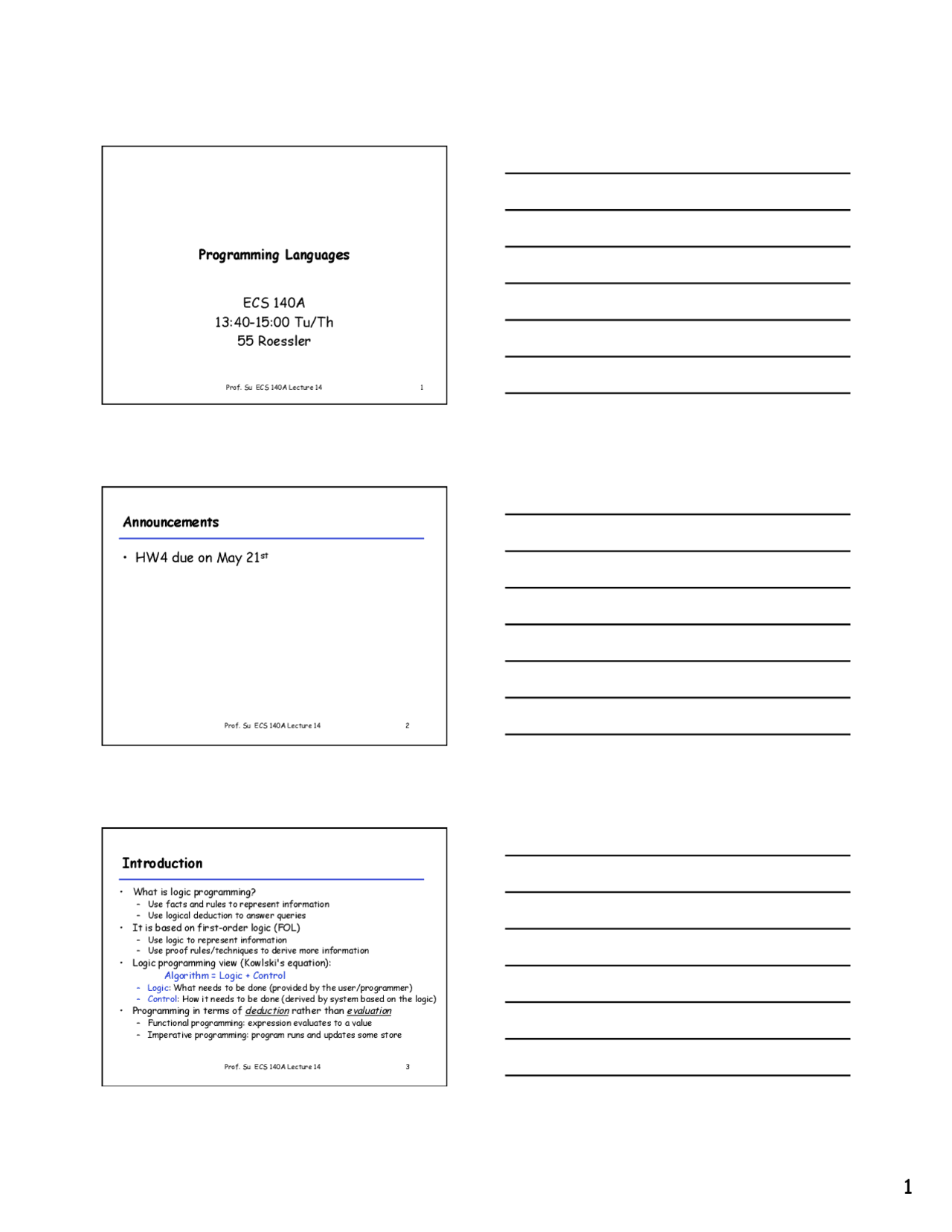 What Is Logic Programming Lecture Slides Ecs 140a Docsity 5126