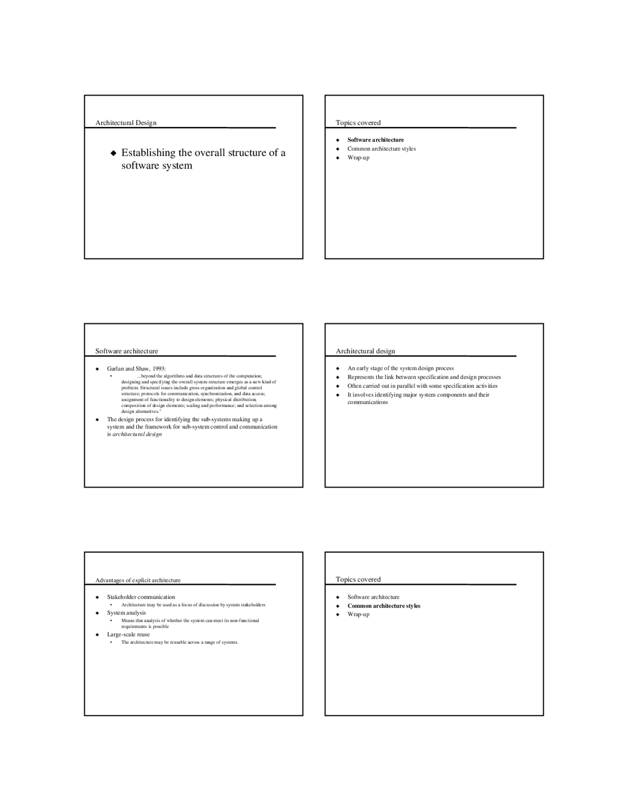 Architectural Design, Style and Software Architecture - Assignment | CMSC 435 - Docsity