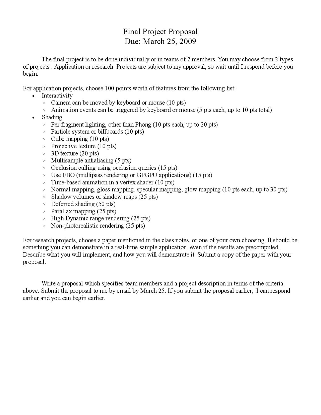 Computer Science Final Project Report Fall 2009 Cs T101 Docsity