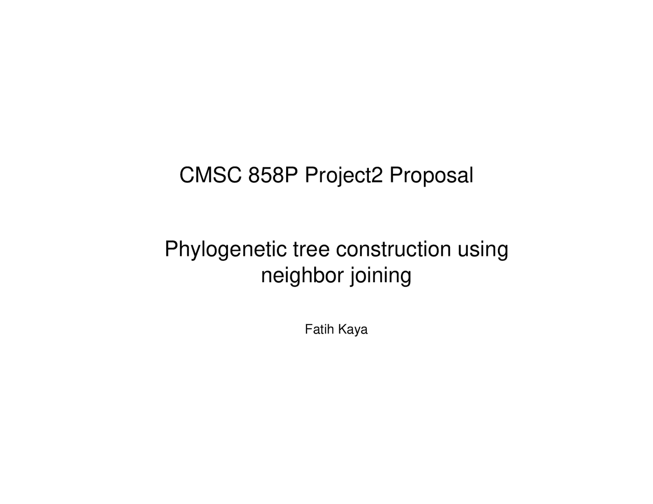 Phylogenetic Tree Construction Using Neighbor Joining Cmsc 858 Docsity