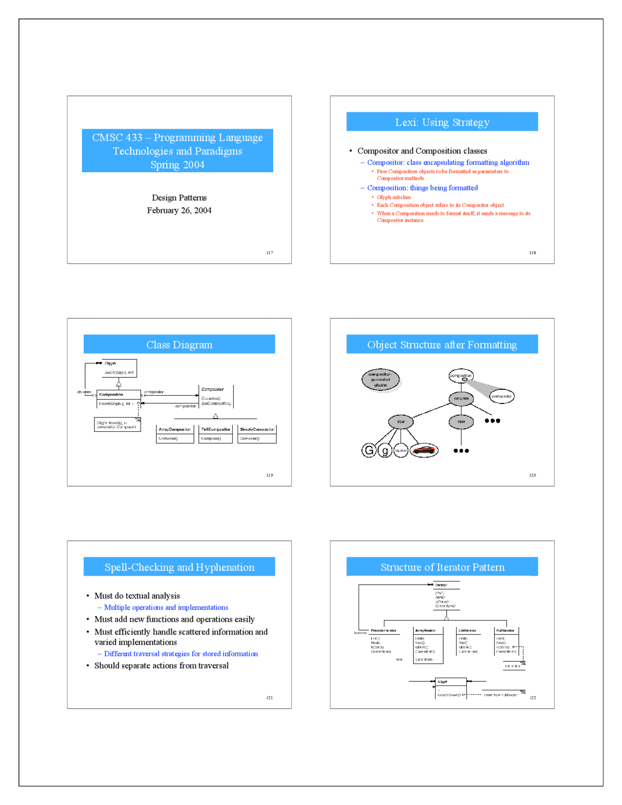 Structure Of Iterator Design Pattern Using Strategy Lecture Slides
