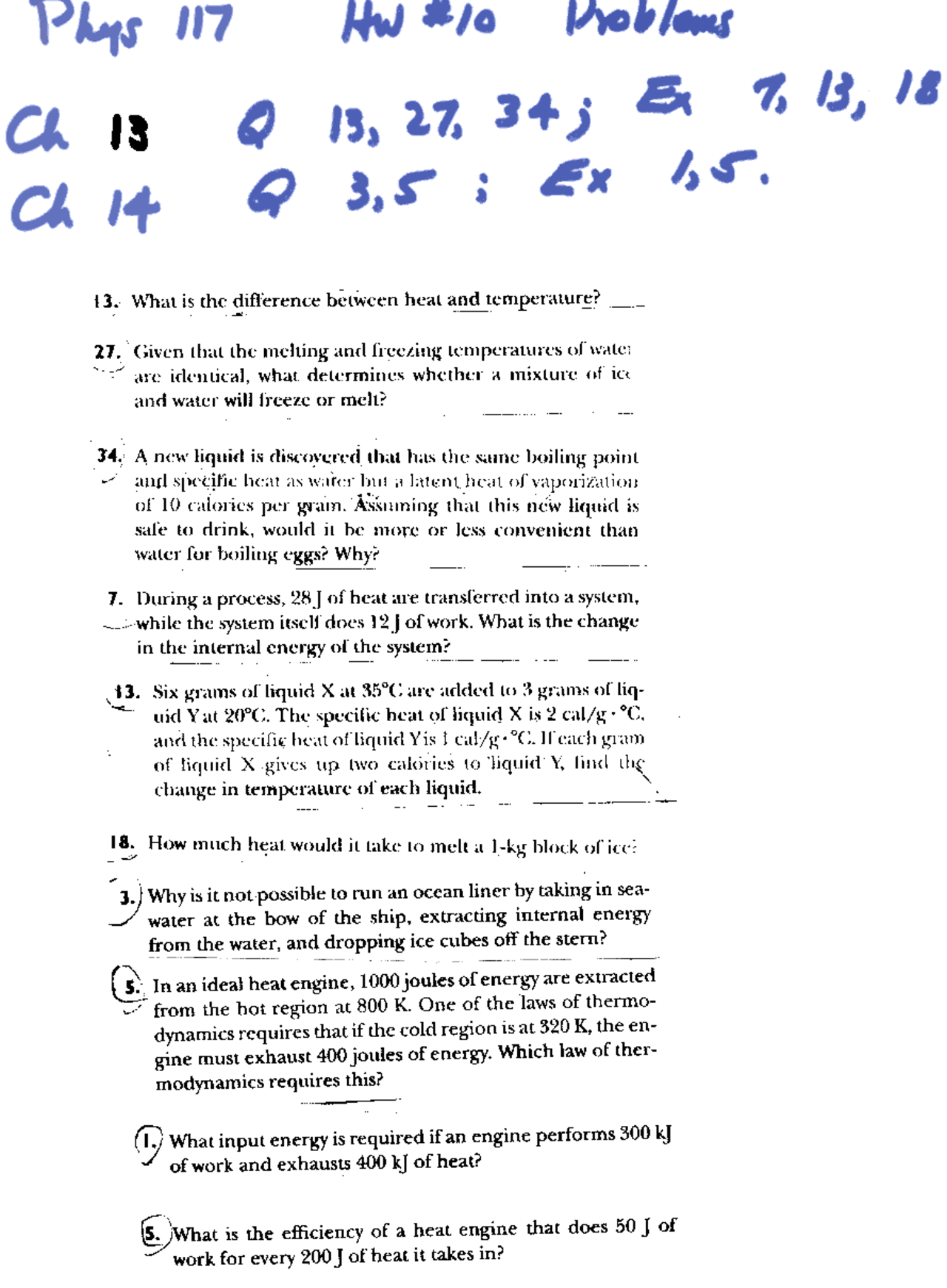 Solved Problems On Difference Between Heat And Temperature Assignment