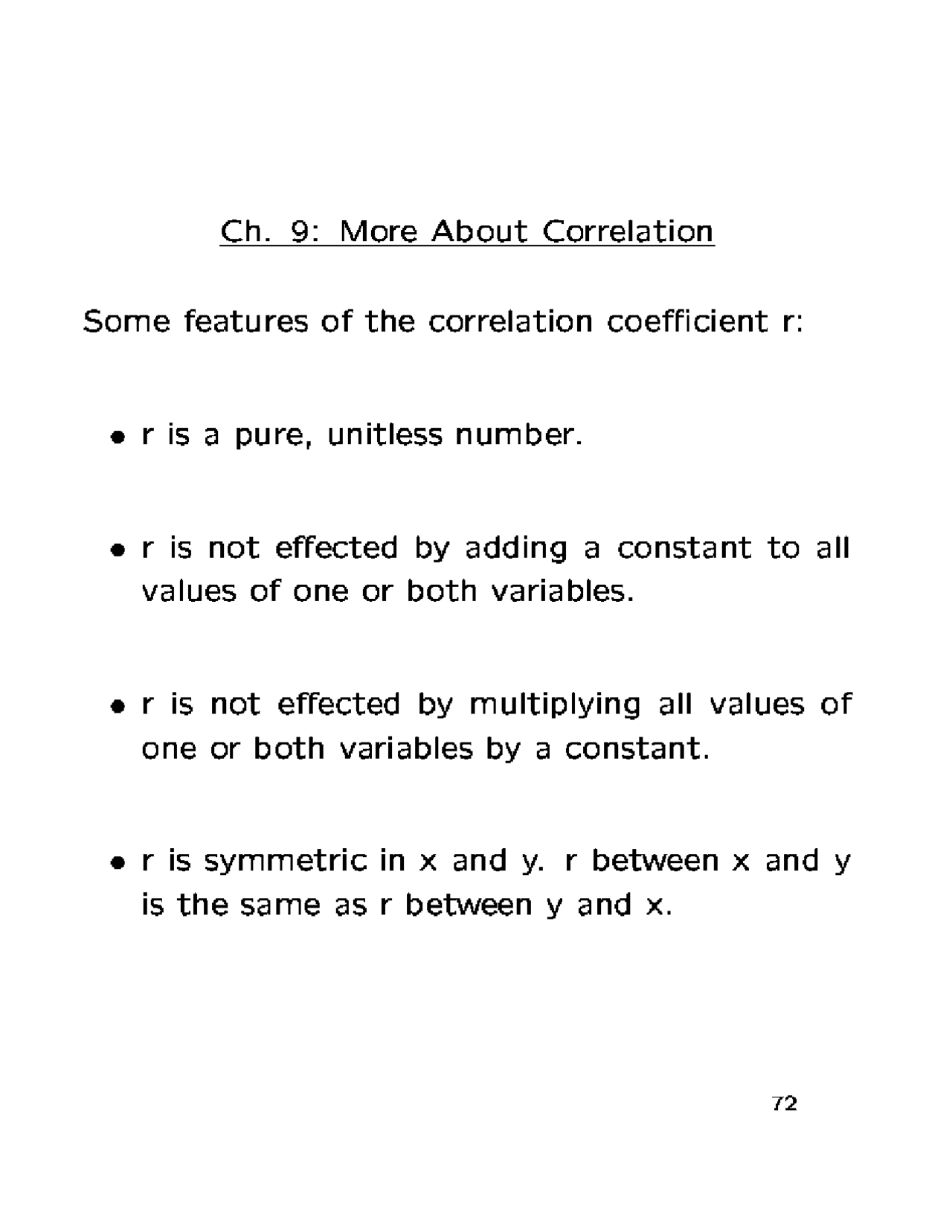 Notes On More About Correlation Stat 1040 Docsity