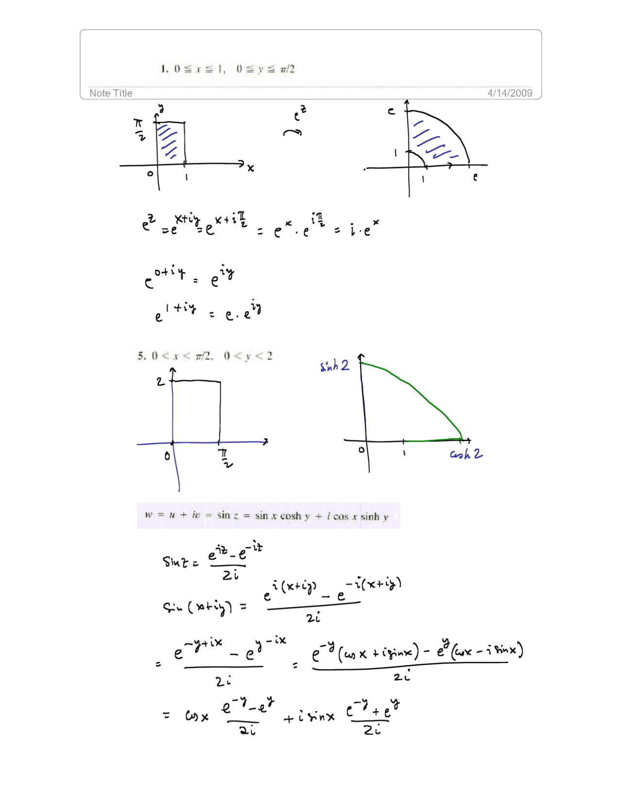 Handwritten Notes On Complex Variables Mat 3223 Docsity