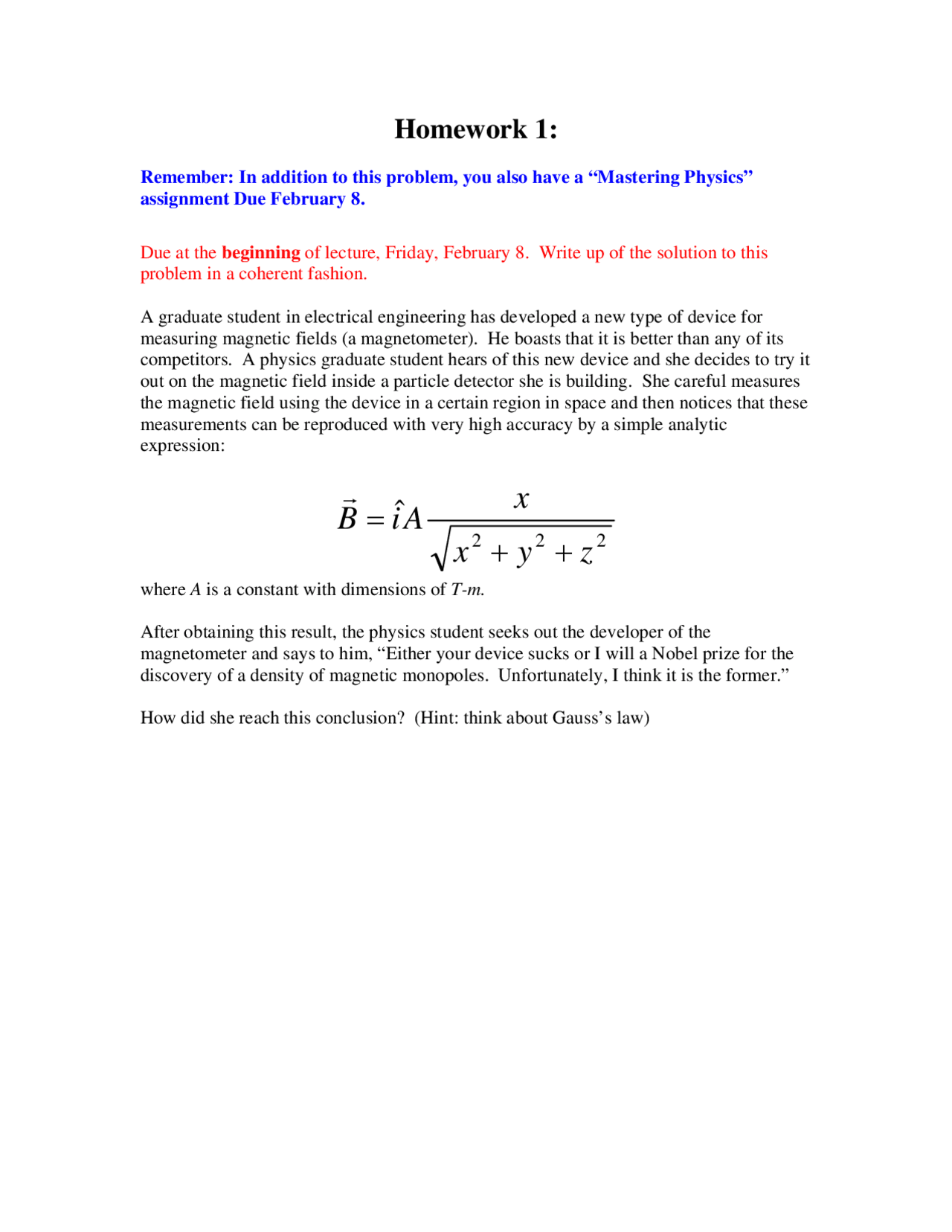 Electrodynamics Light Relativity And Modern Physics Assignment 1