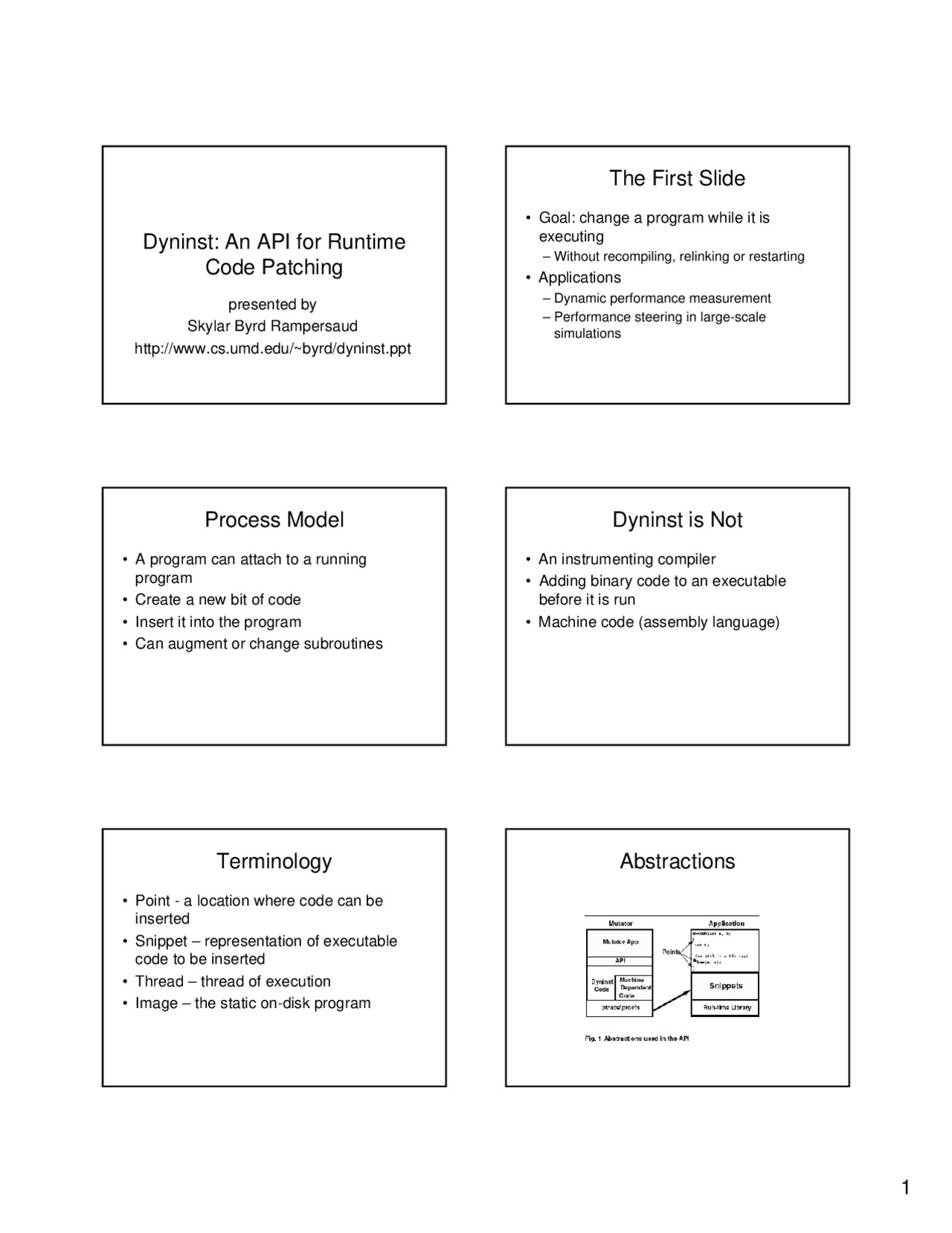 Dyninst An Api For Runtime Code Patching High Performance Computer