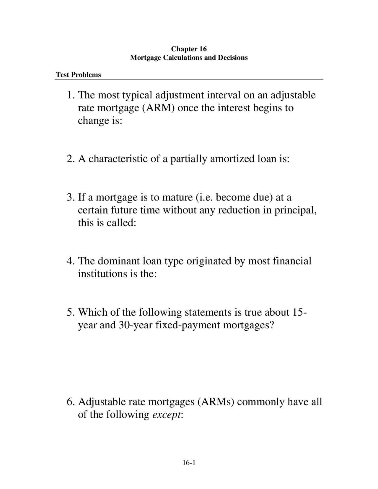 Problems on Principles of Real Estate Investment - Practice Test | FIN ...