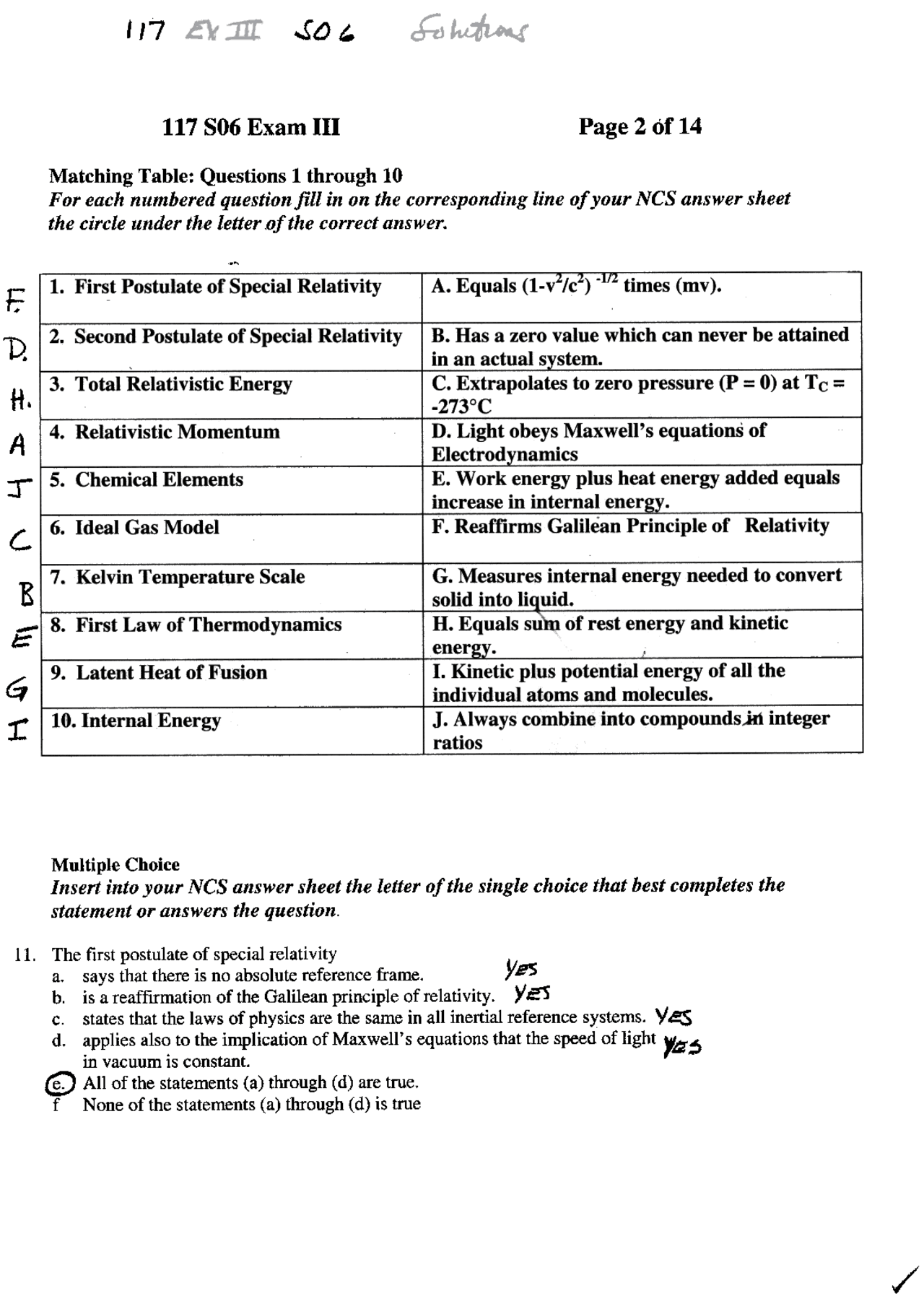 60 Solved Mcqs On Introduction To Physics Exam 3 Phys 117 Docsity