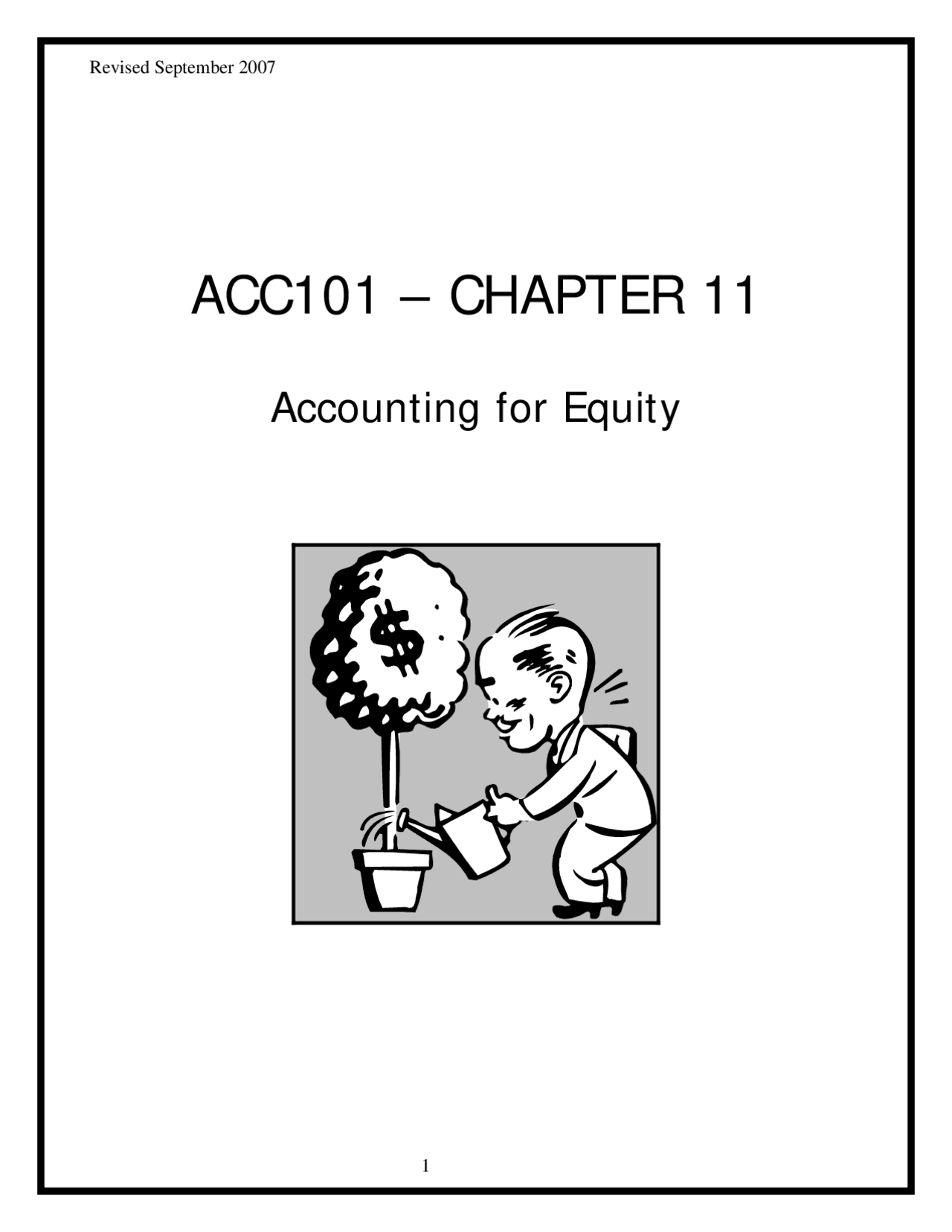 Accounting For Equity Lecture Notes Acc 101 Docsity
