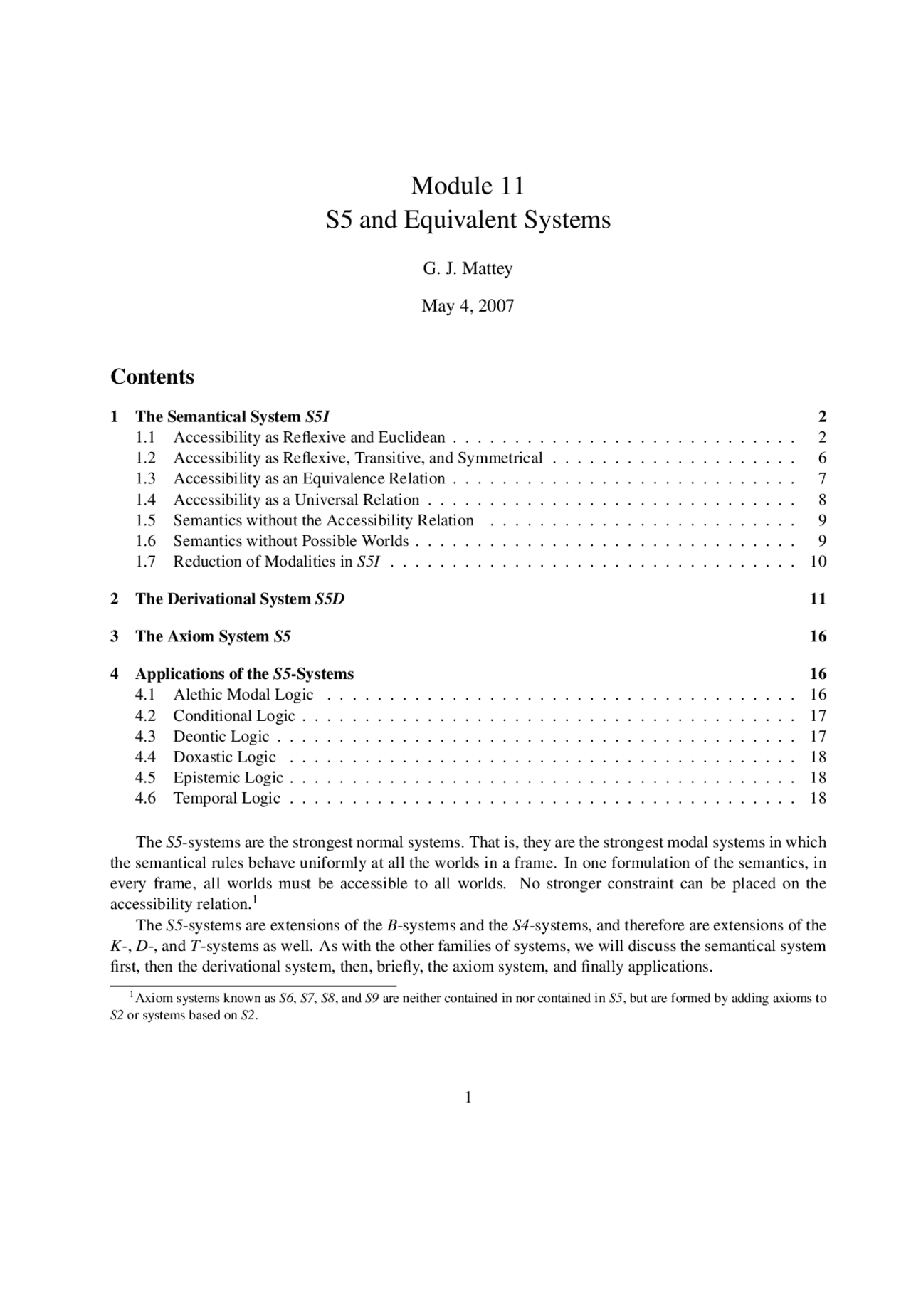 S5 And Equivalent Systems Module 11 Modal Logic Phi 134 Docsity