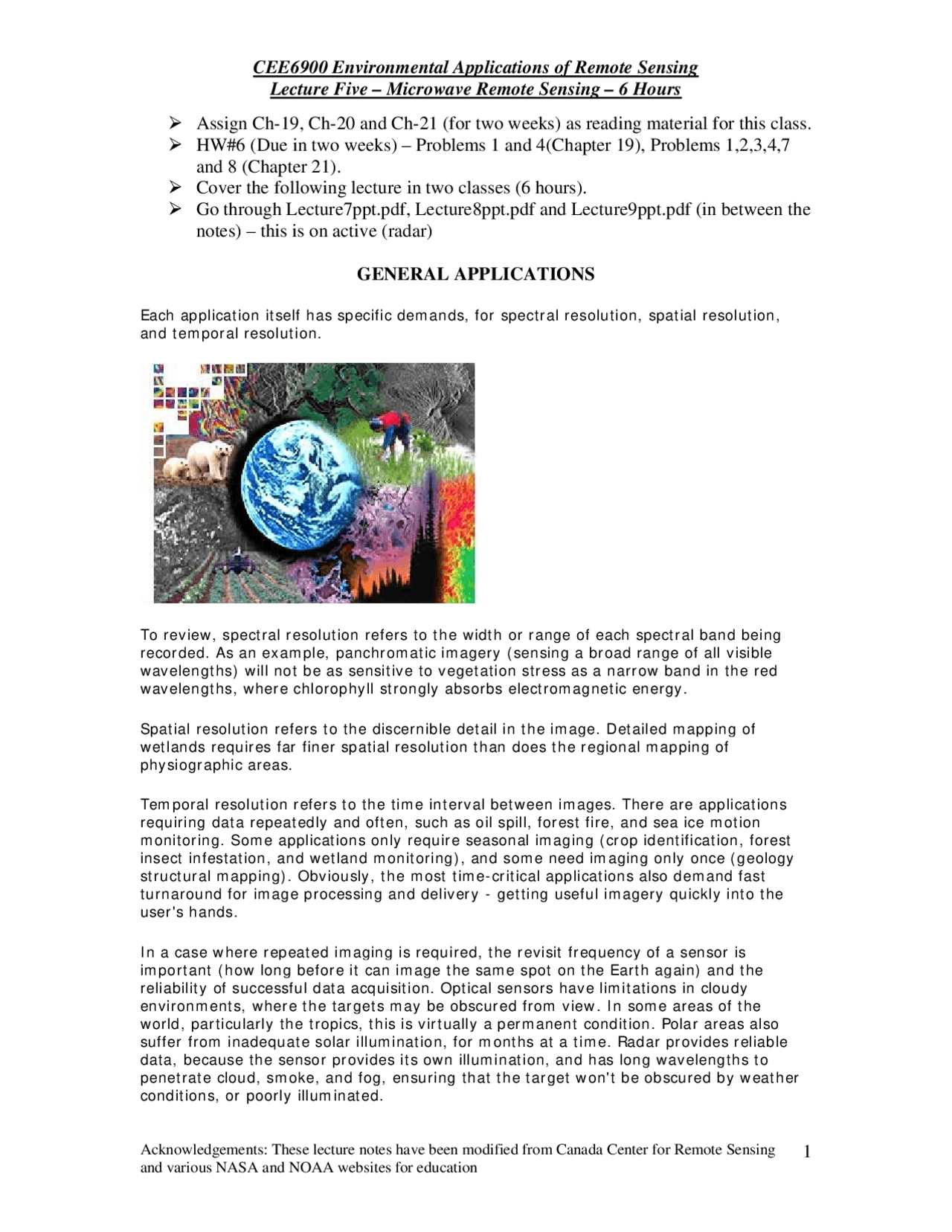 Introduction To Finite Element Concepts Microwave Remote Sensing