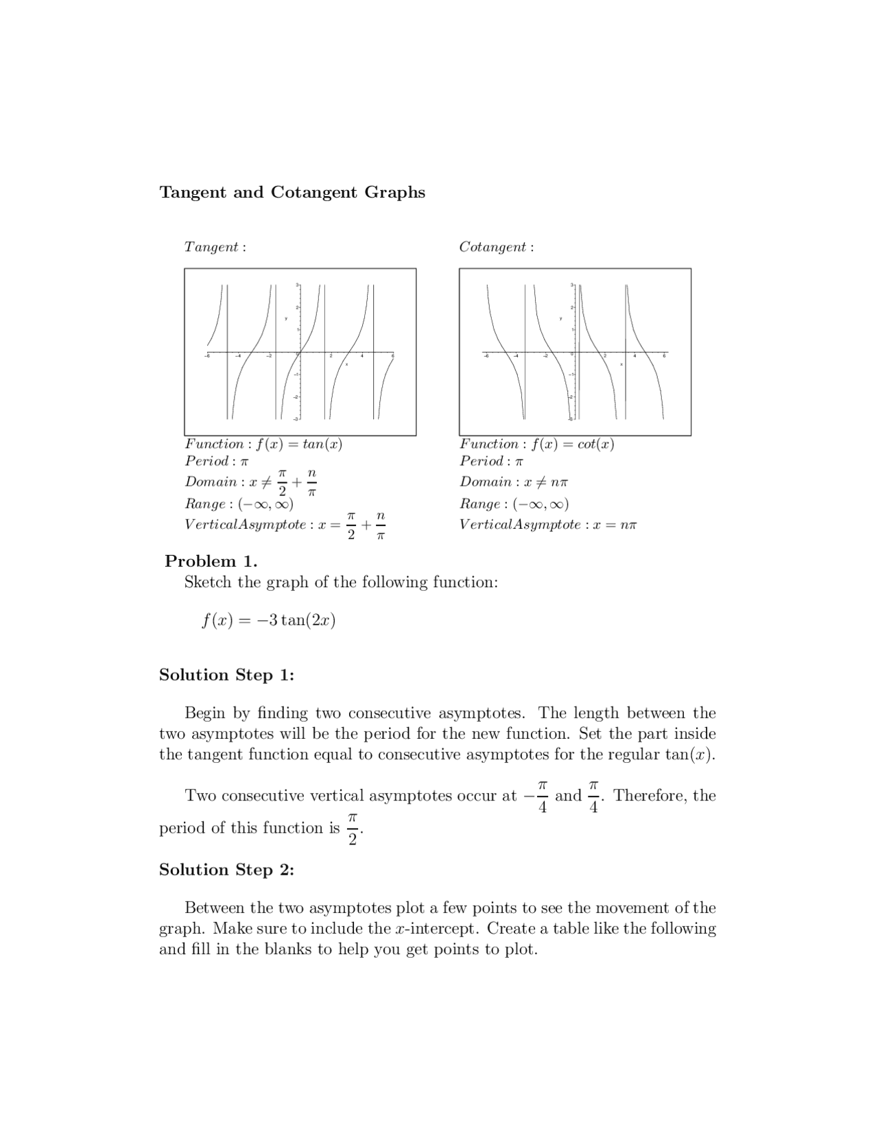 Solution For Problem Set 1 Trigonometry Math 1060 Docsity