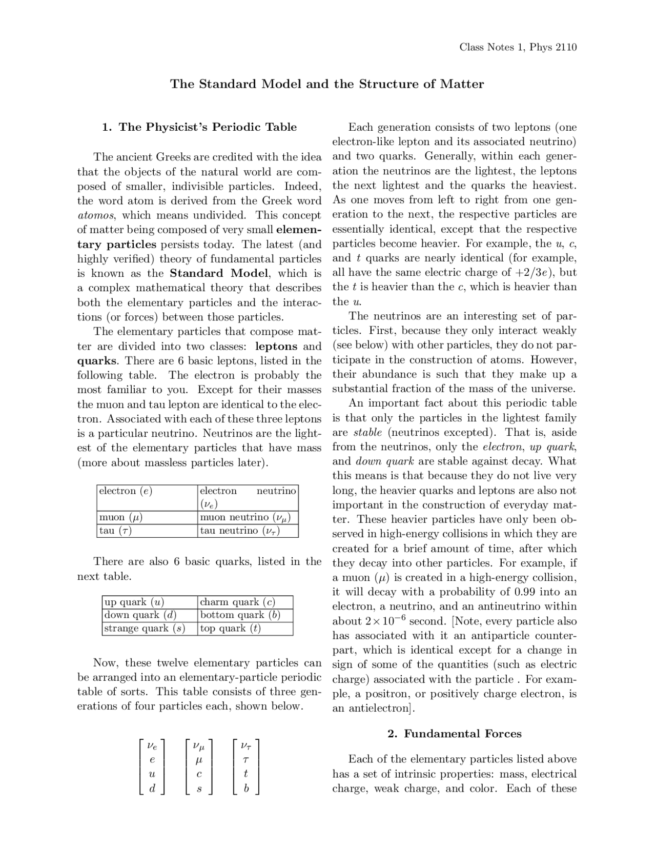 The Standard Model and Structure of Matter in Physics Life-sciences l ...