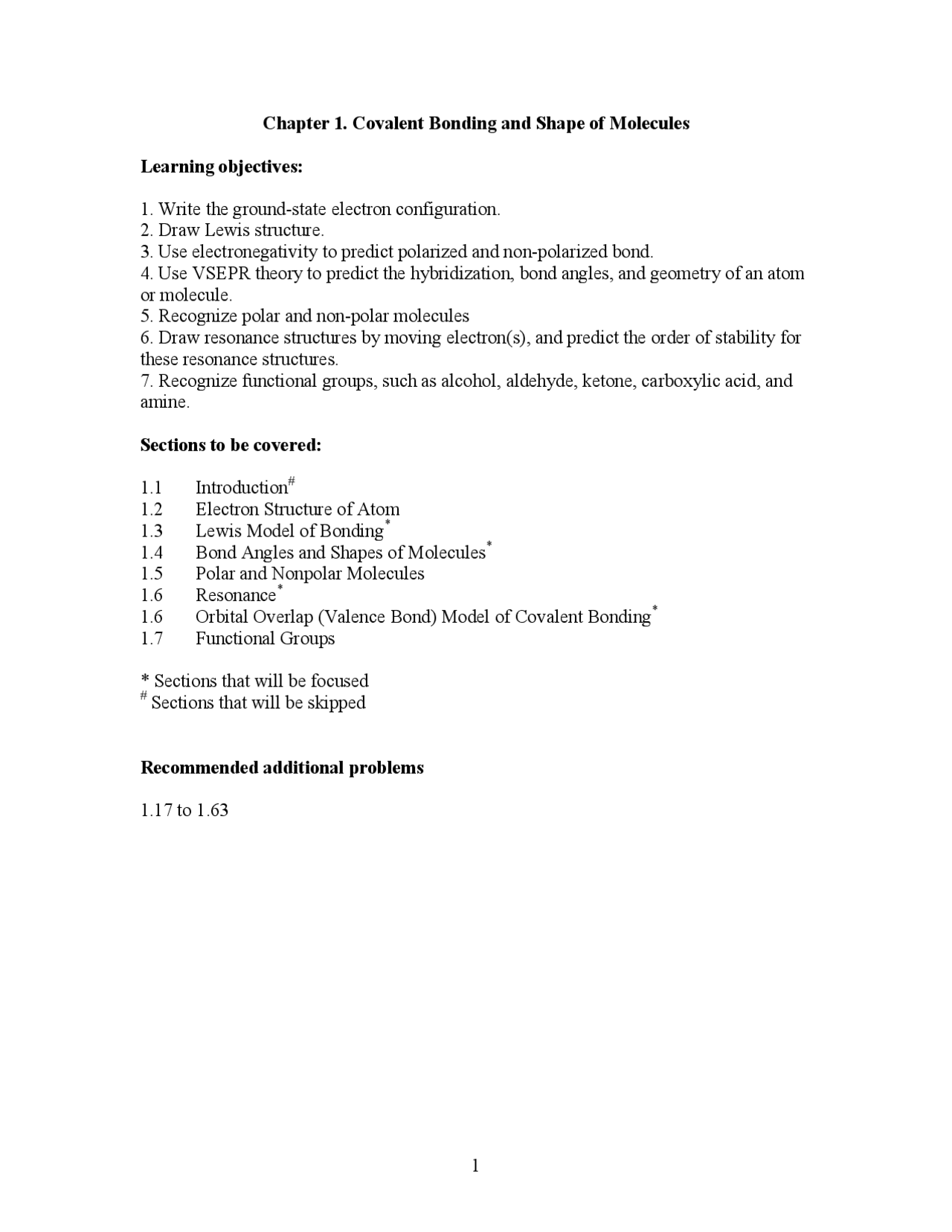 Covalent Bonding And Shape Of Molecules Outline Chem 2300 Docsity