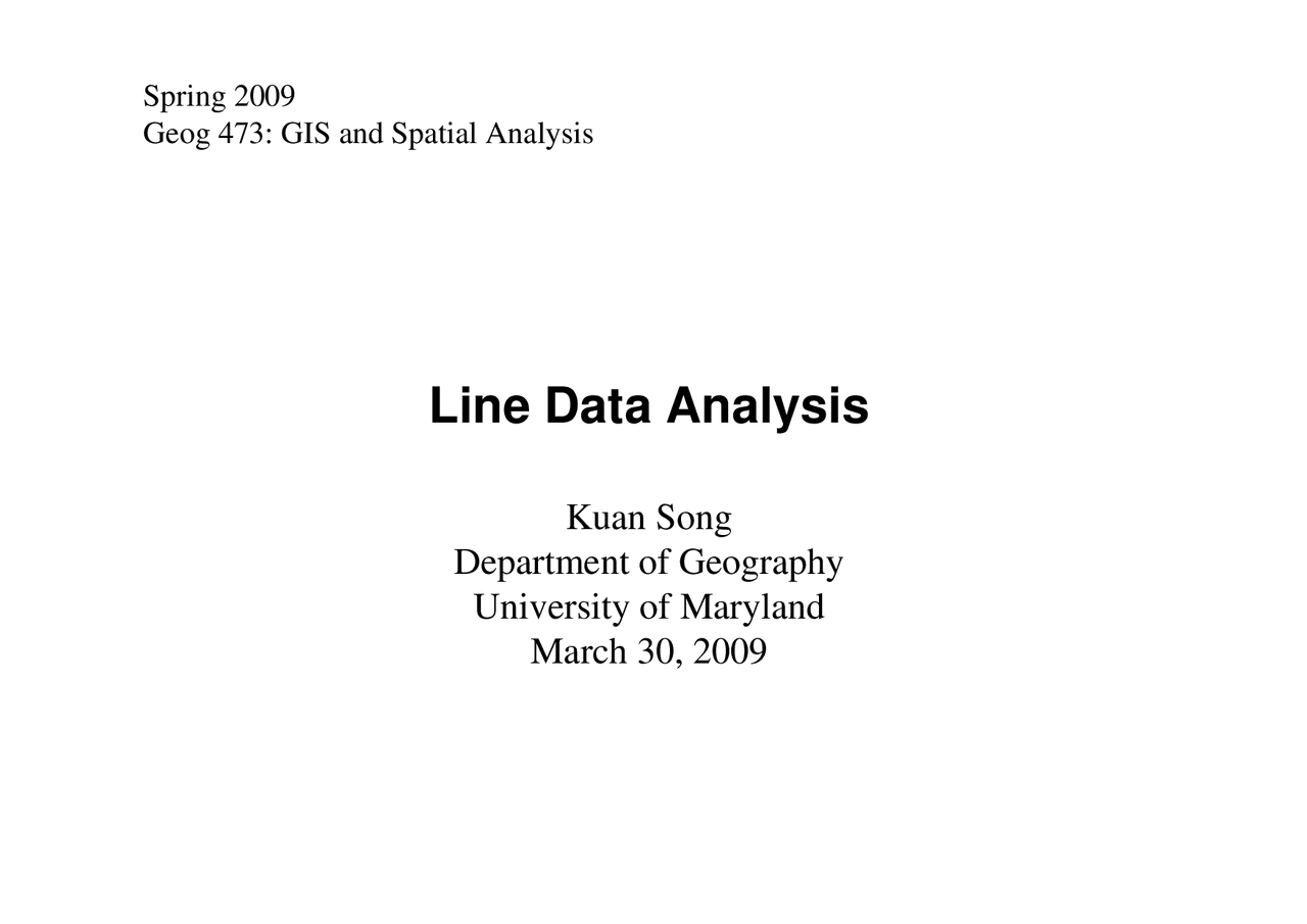 Gis And Spatial Analysis Lecture Slides Geog 473 Docsity