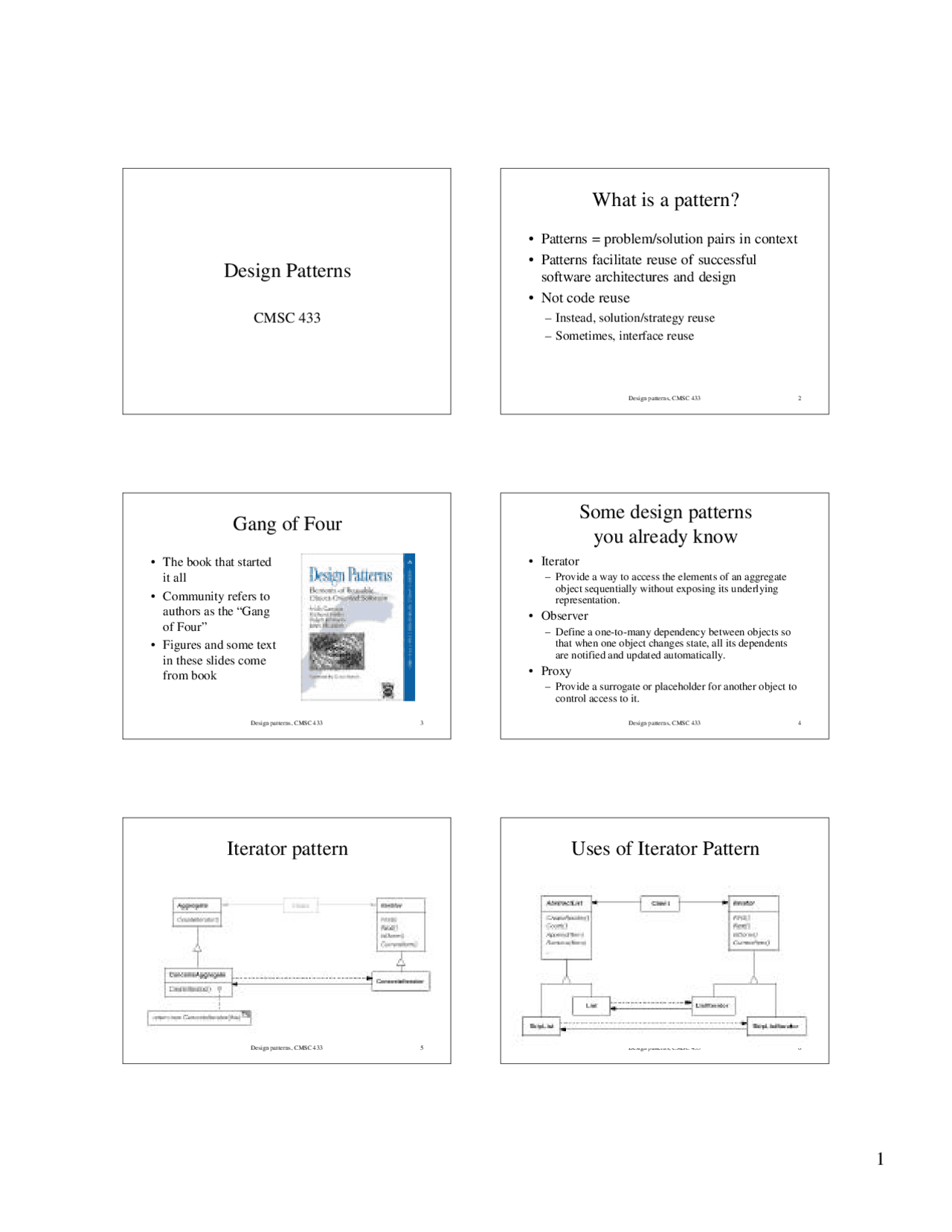 Design Patterns Lecture Slides Programming Language Technologies 5529