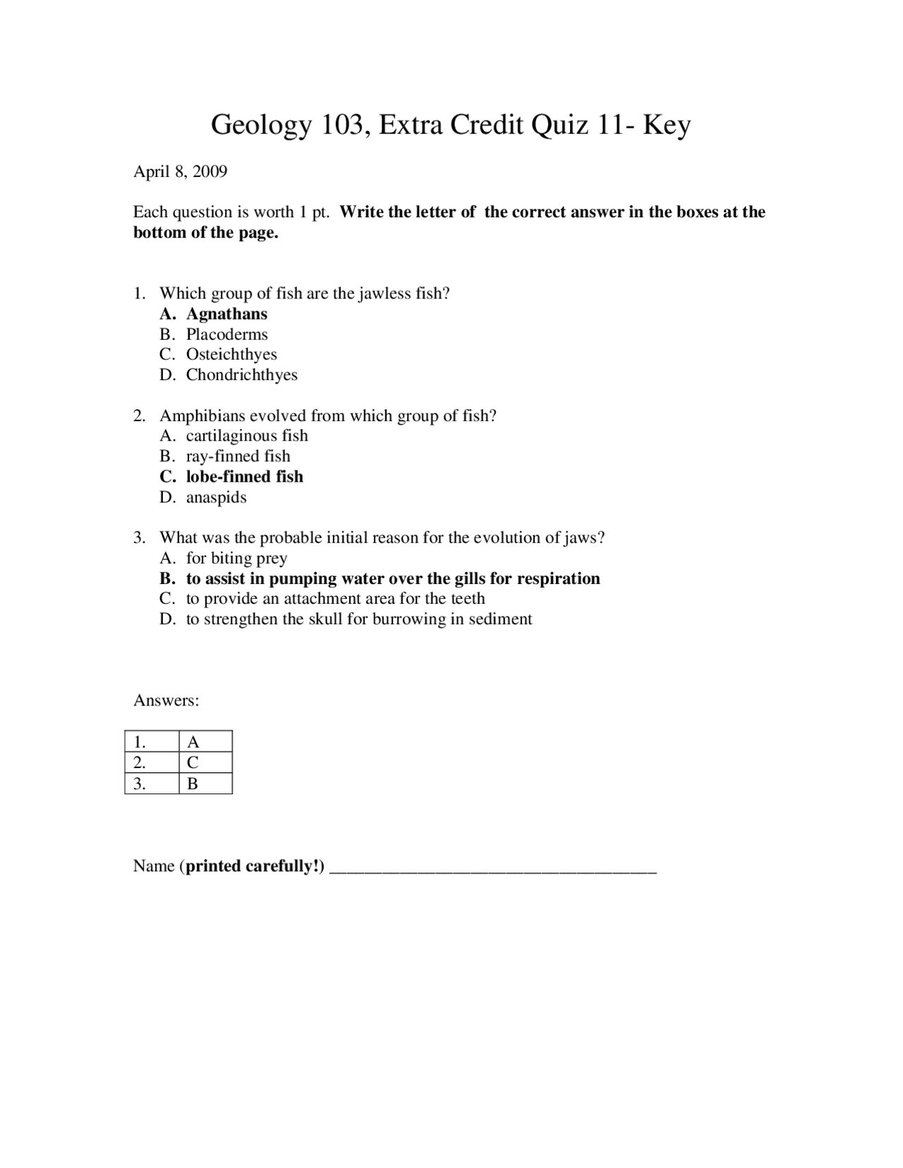 Quiz 11 With Solved Mcqs Earth Through Time Geol 103 Docsity
