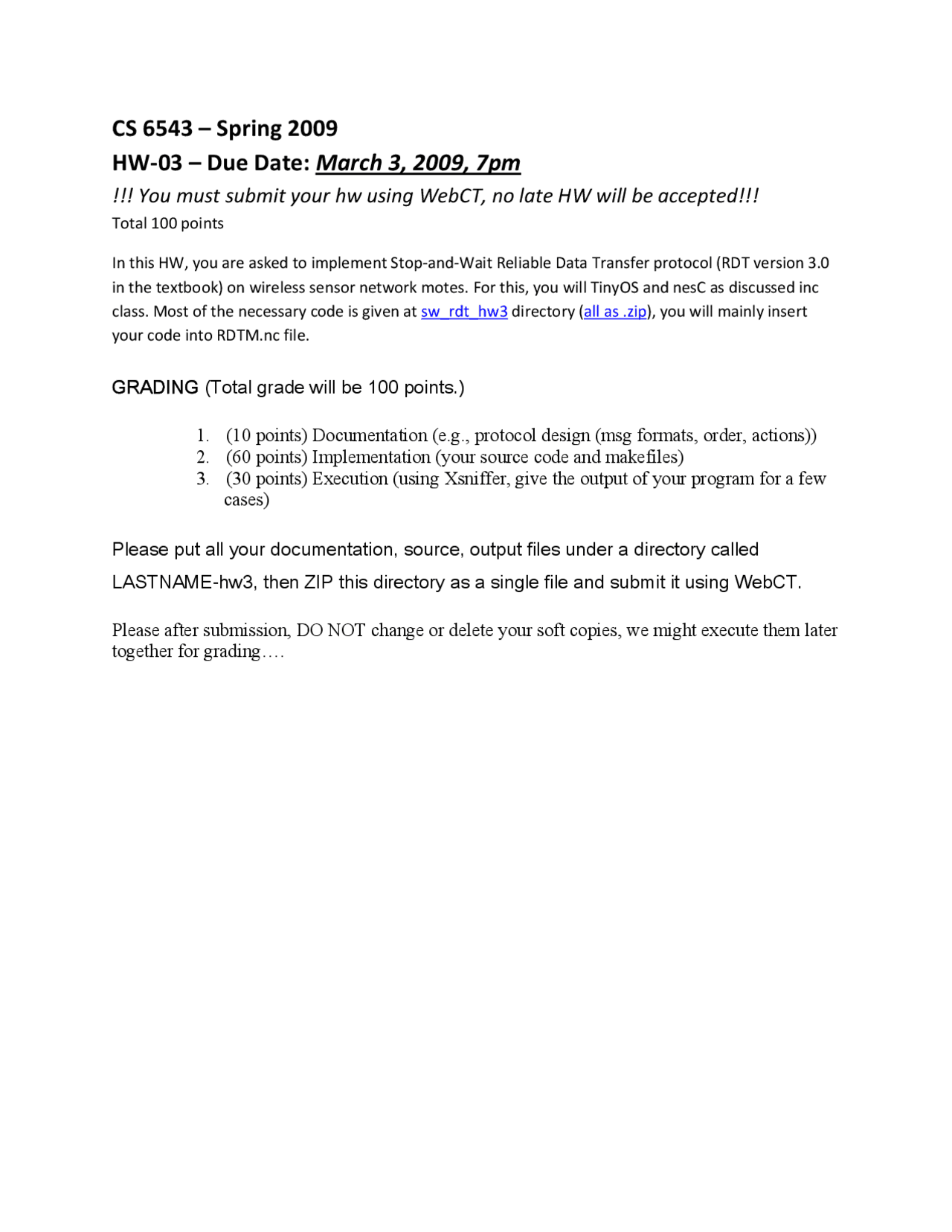 Homework 3 Sample Questions Networks Cs 6543 Docsity