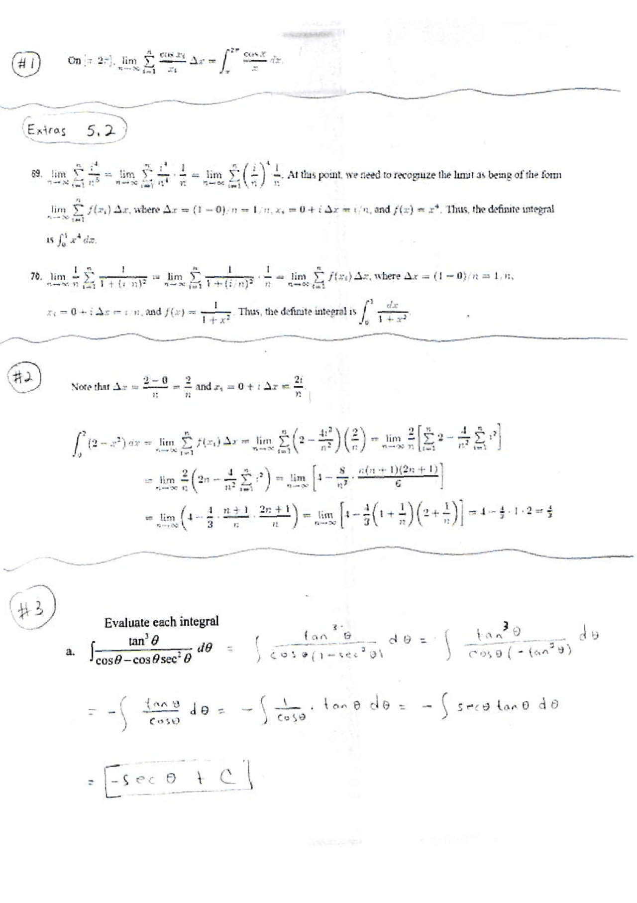13 Solved Problems To Find The Limits Exam 1 Math 0031 Docsity
