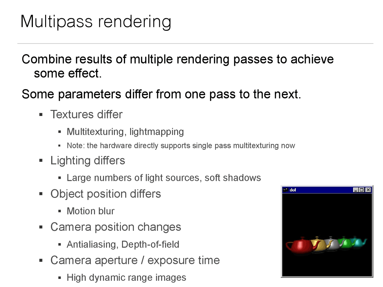 Multipass Rendering Computer Science Slides Cs T101 Docsity