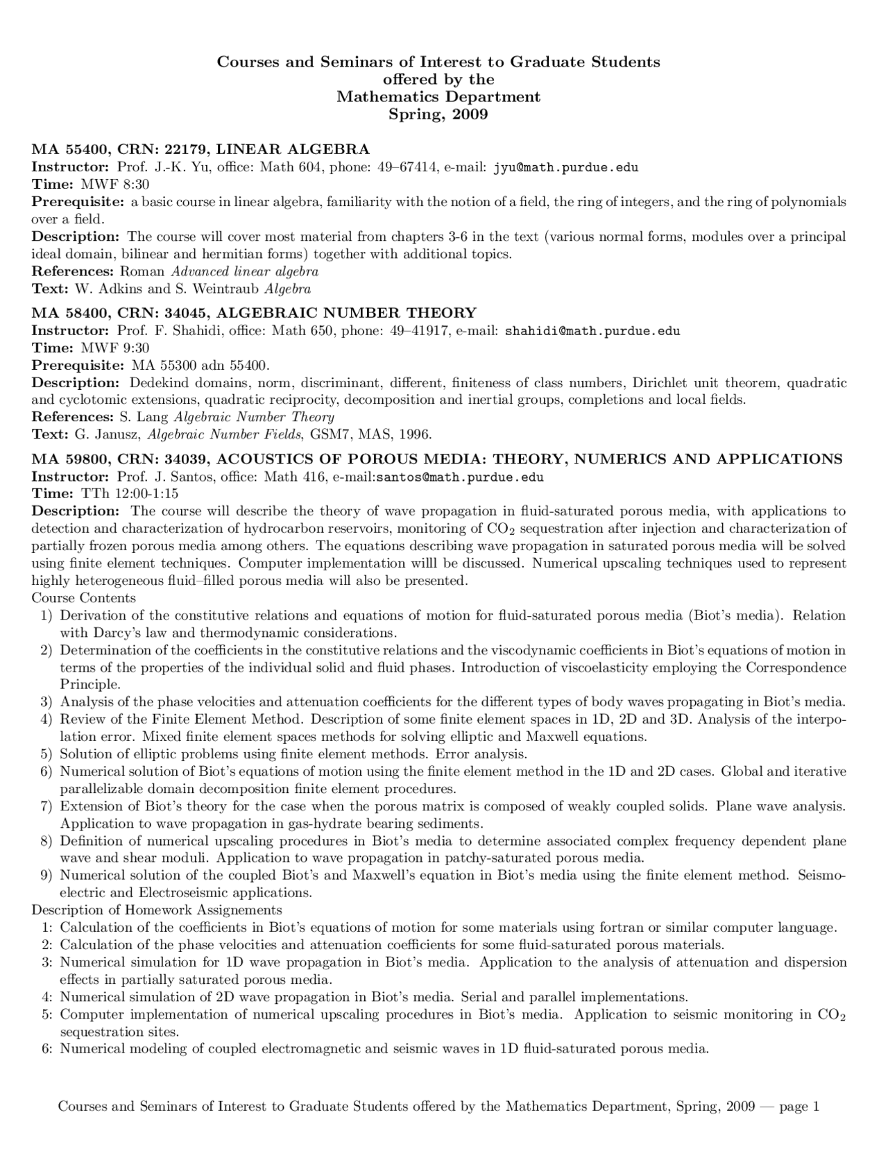 Review Sheet For Exam Linear Algebra Ma 55400 Docsity